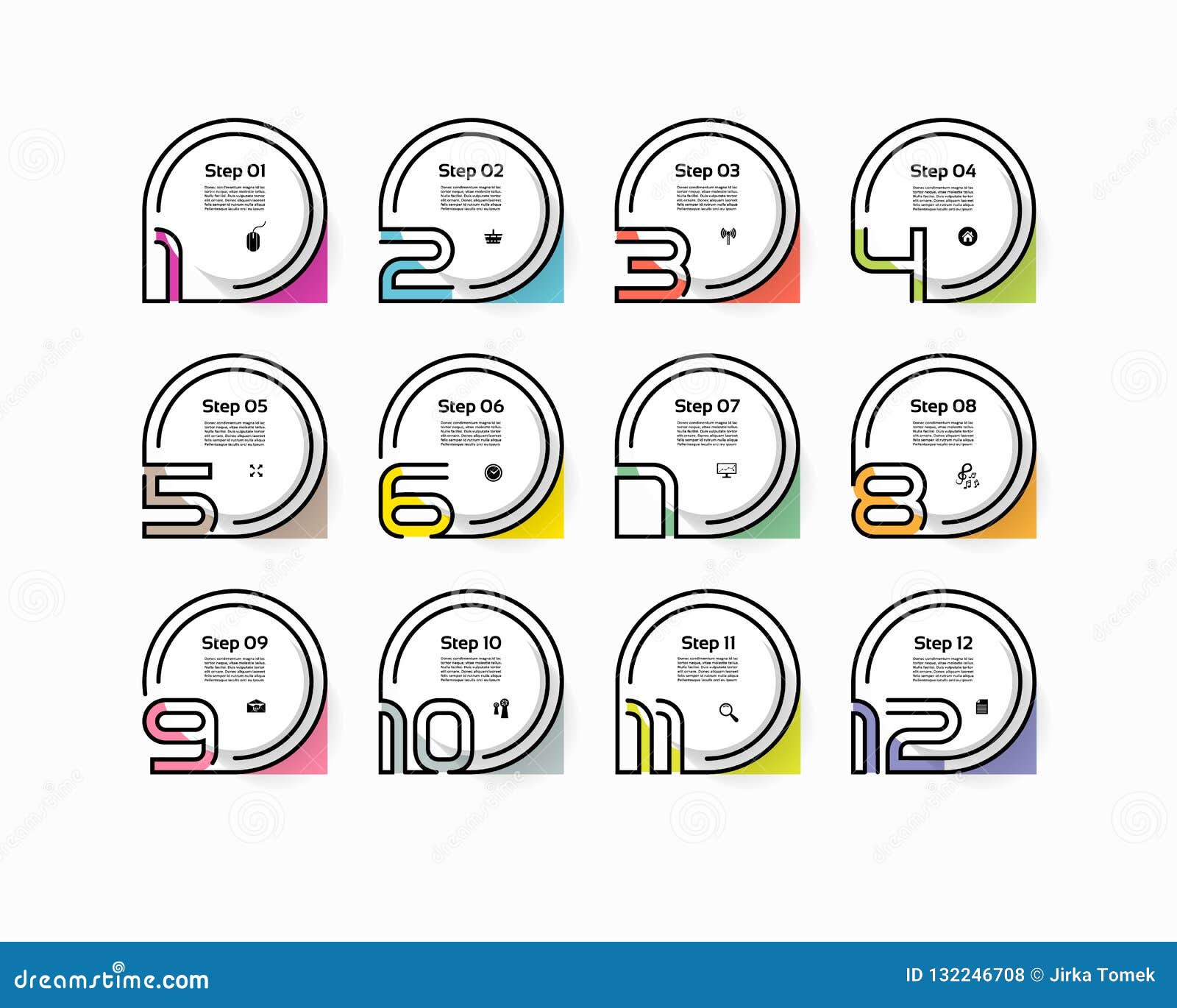 Circle Infographic Number Options. Design Vector Template Can Be Used ...
