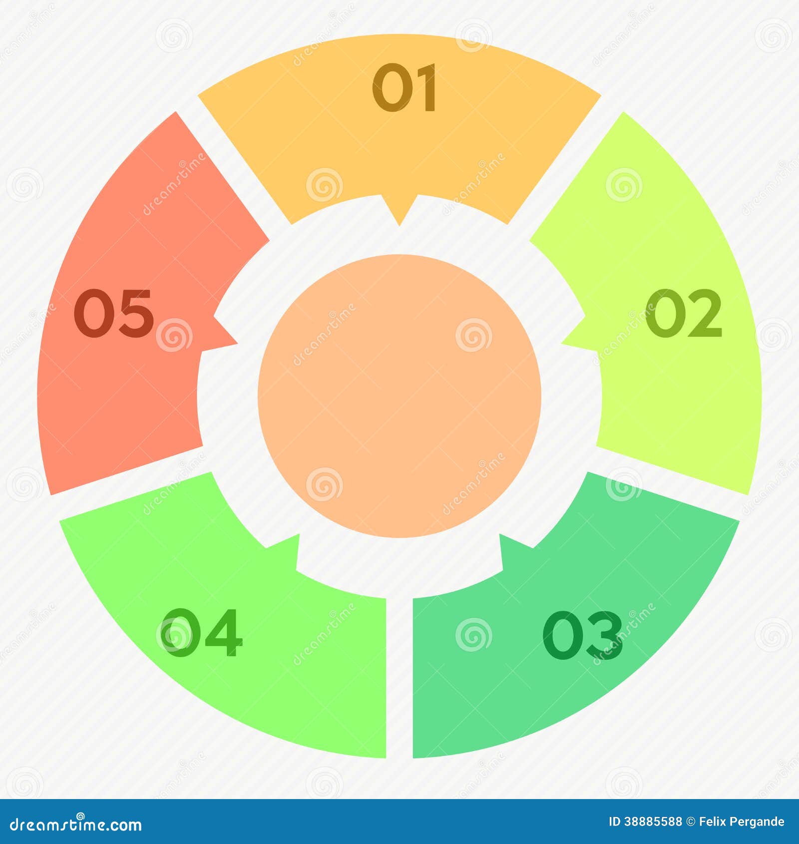Circle infographic 5 steps stock illustration. Illustration of ...