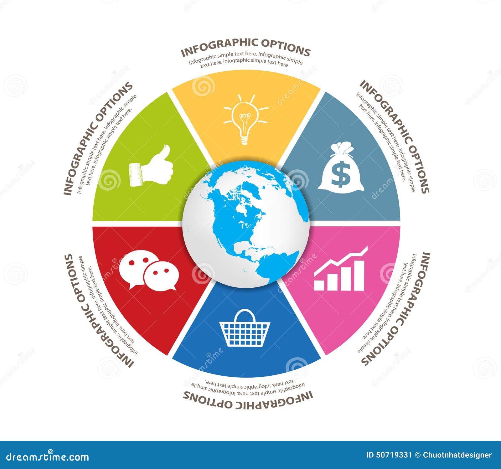 Circle Infographic Template Stock Vector - Illustration of email ...