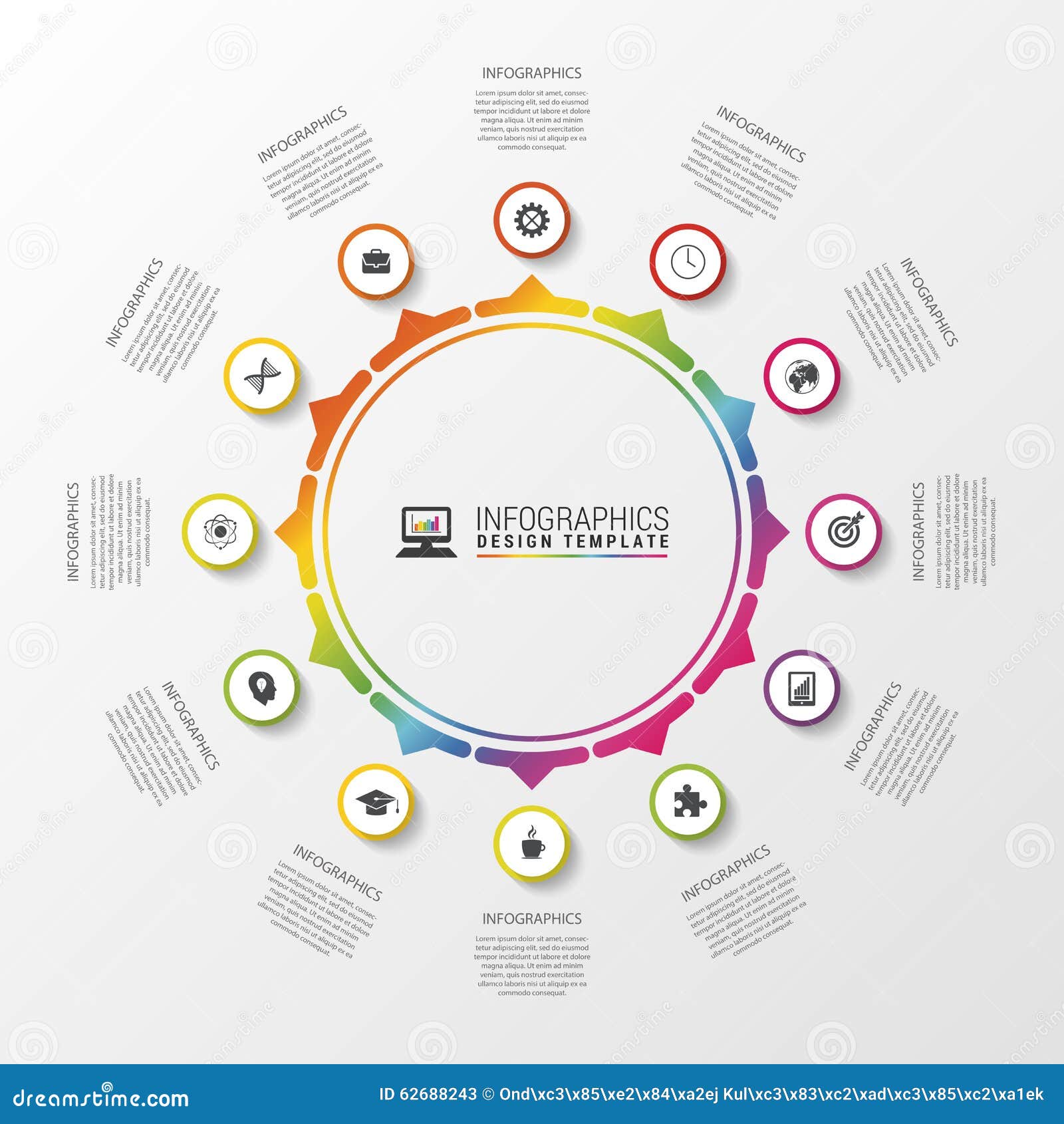 Circle Infographic. Template for Diagram, Graph, Presentation and Chart ...
