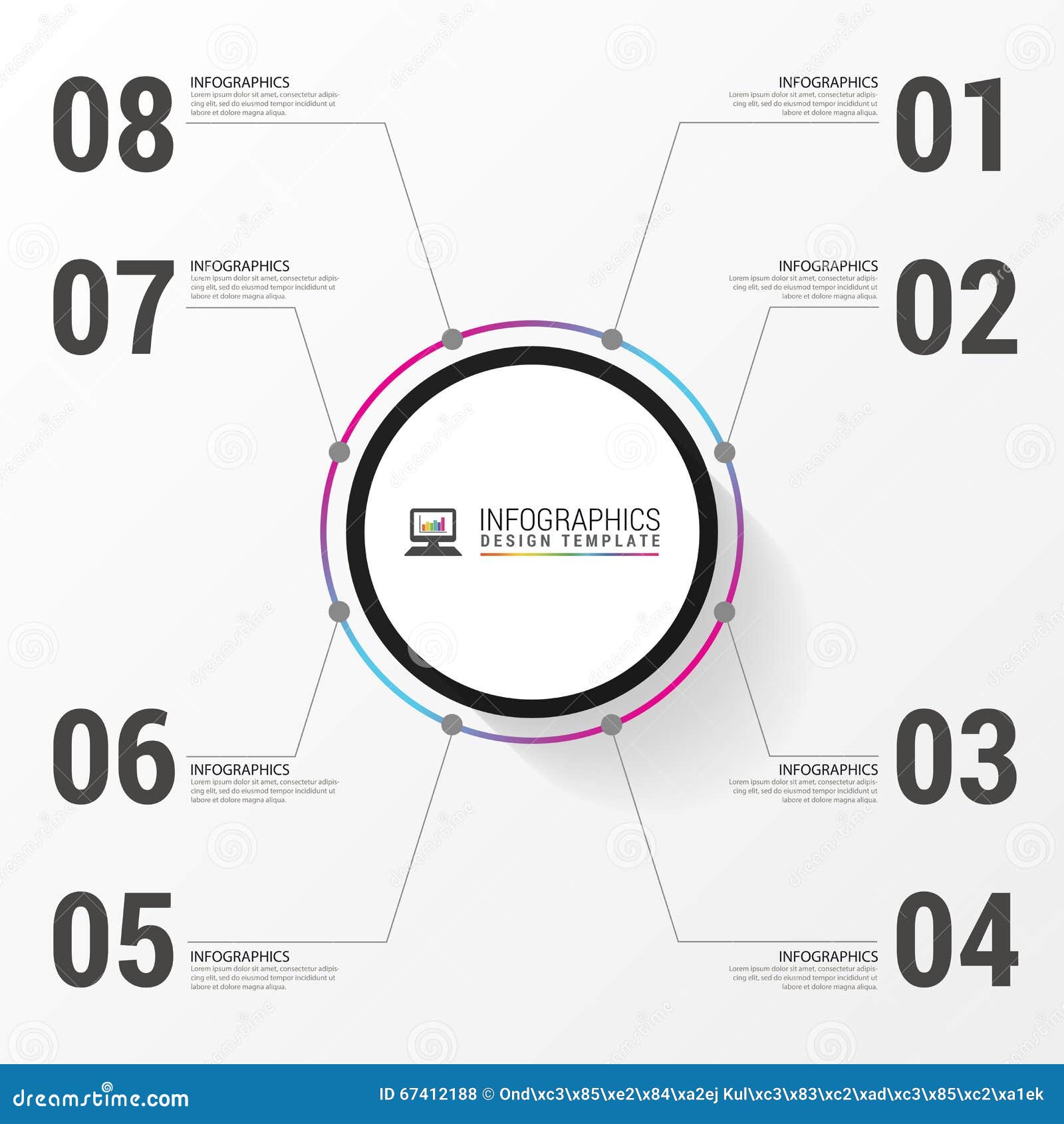 Circle Infographic. Template for Diagram Stock Vector - Illustration of ...