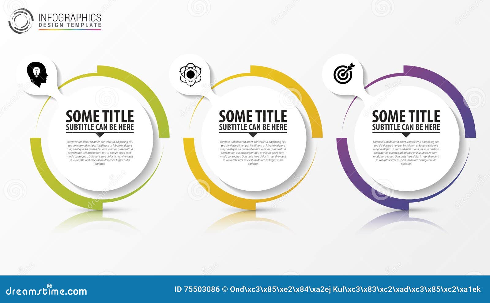 Circle Infographic. Round Diagram Of Process Steps, Circular Chart With ...