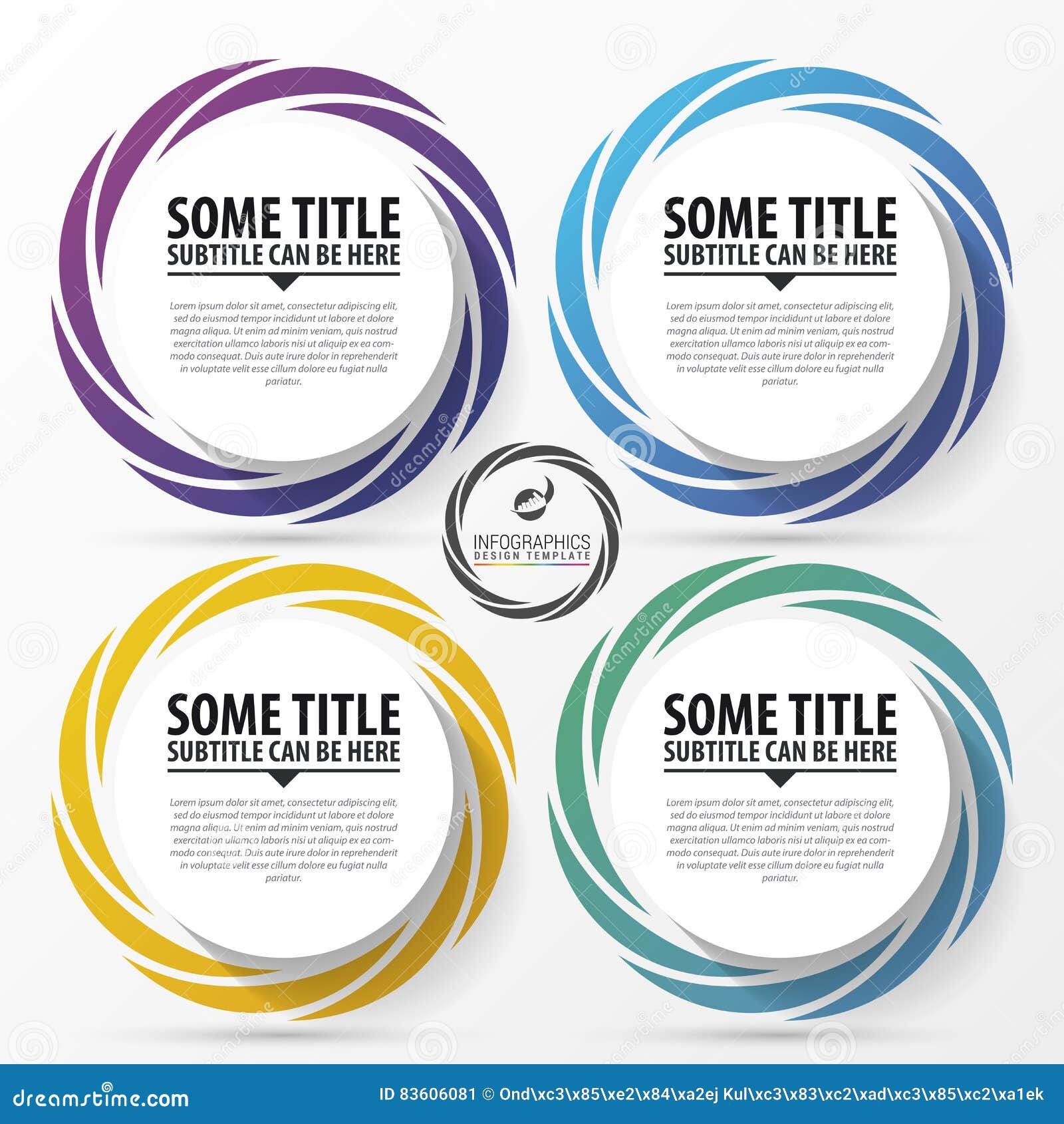 Circle Infographic. Template for Diagram Stock Vector - Illustration of ...