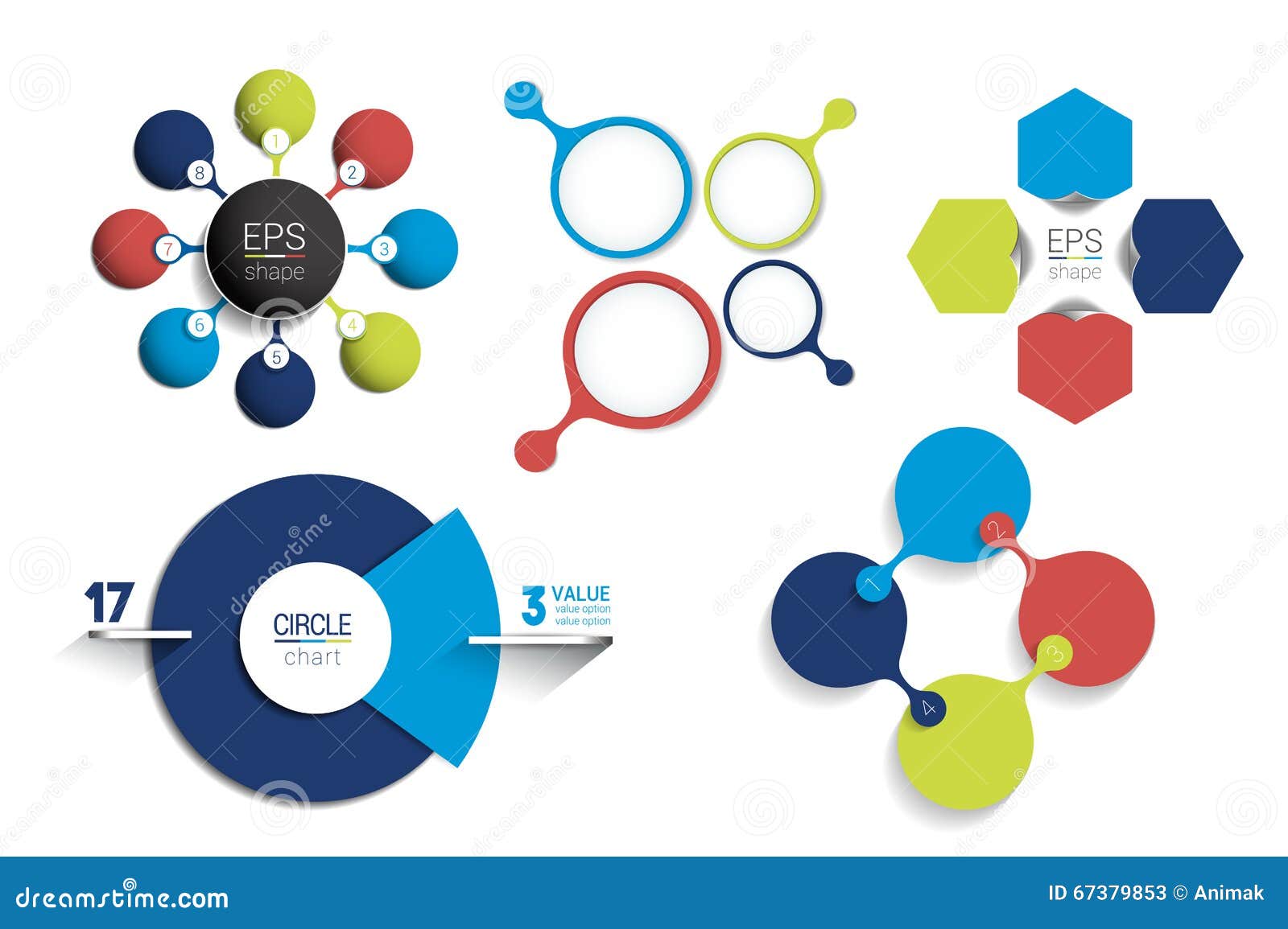 Circle Infographic Template. Round Net Diagram, Graph, Presentation ...