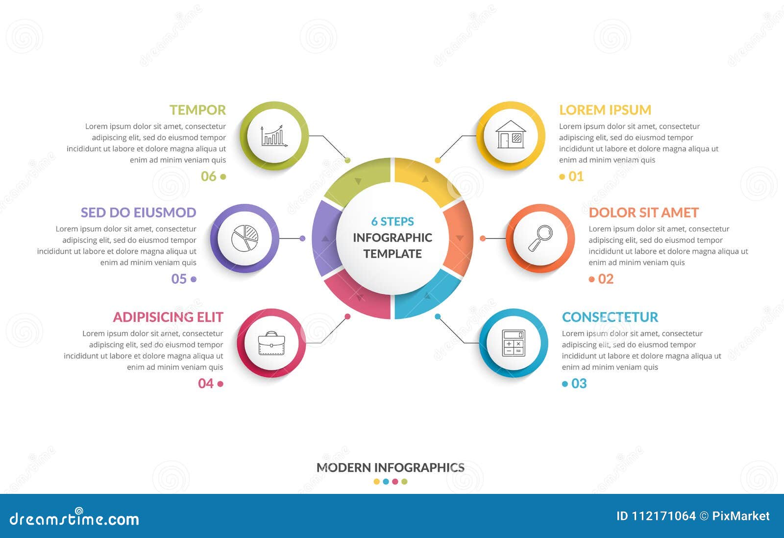 Circle Infographics Of Key Success Factors Cartoon Vector ...