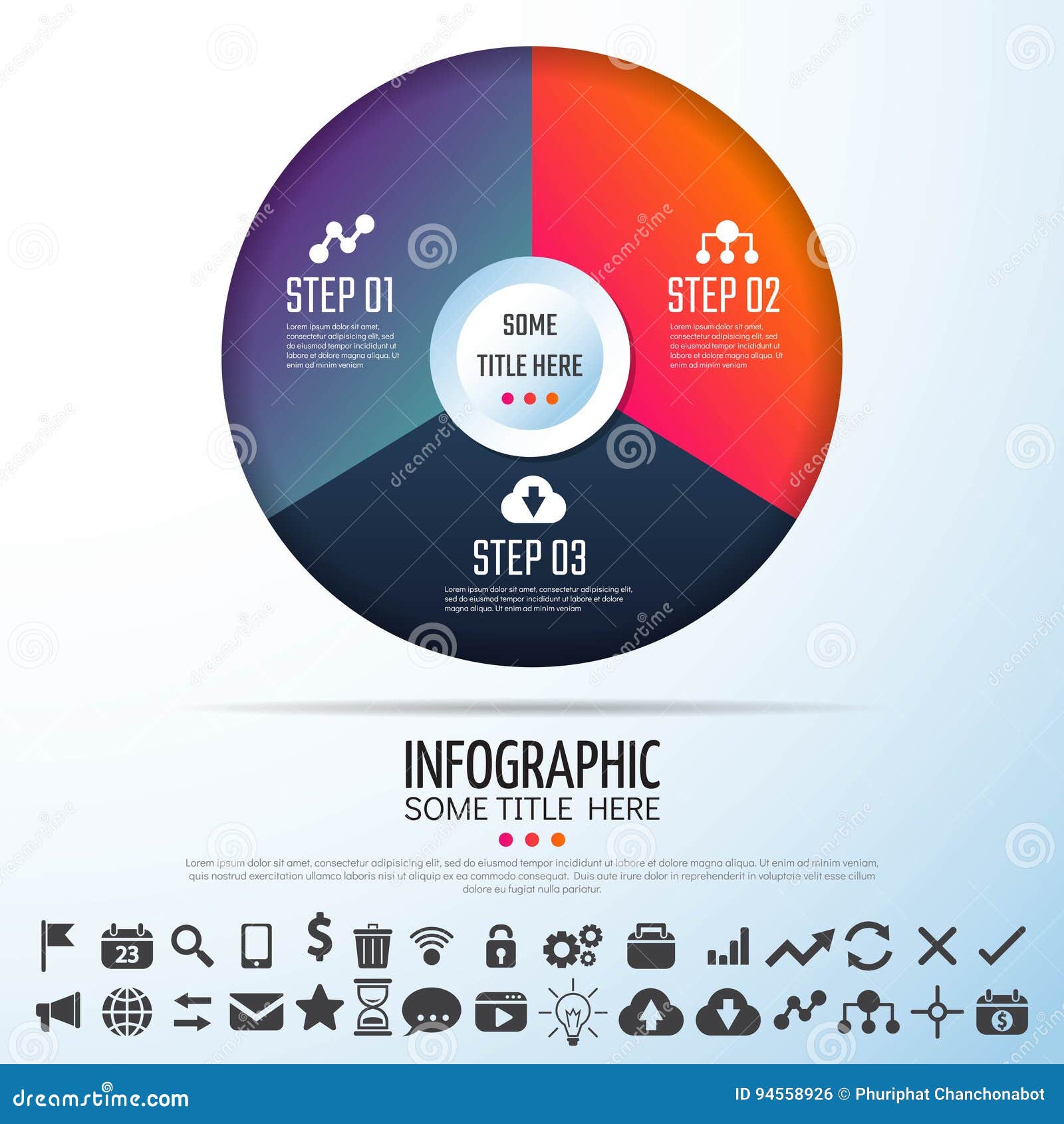 Circle Infographics Design Template Stock Vector - Illustration of ...