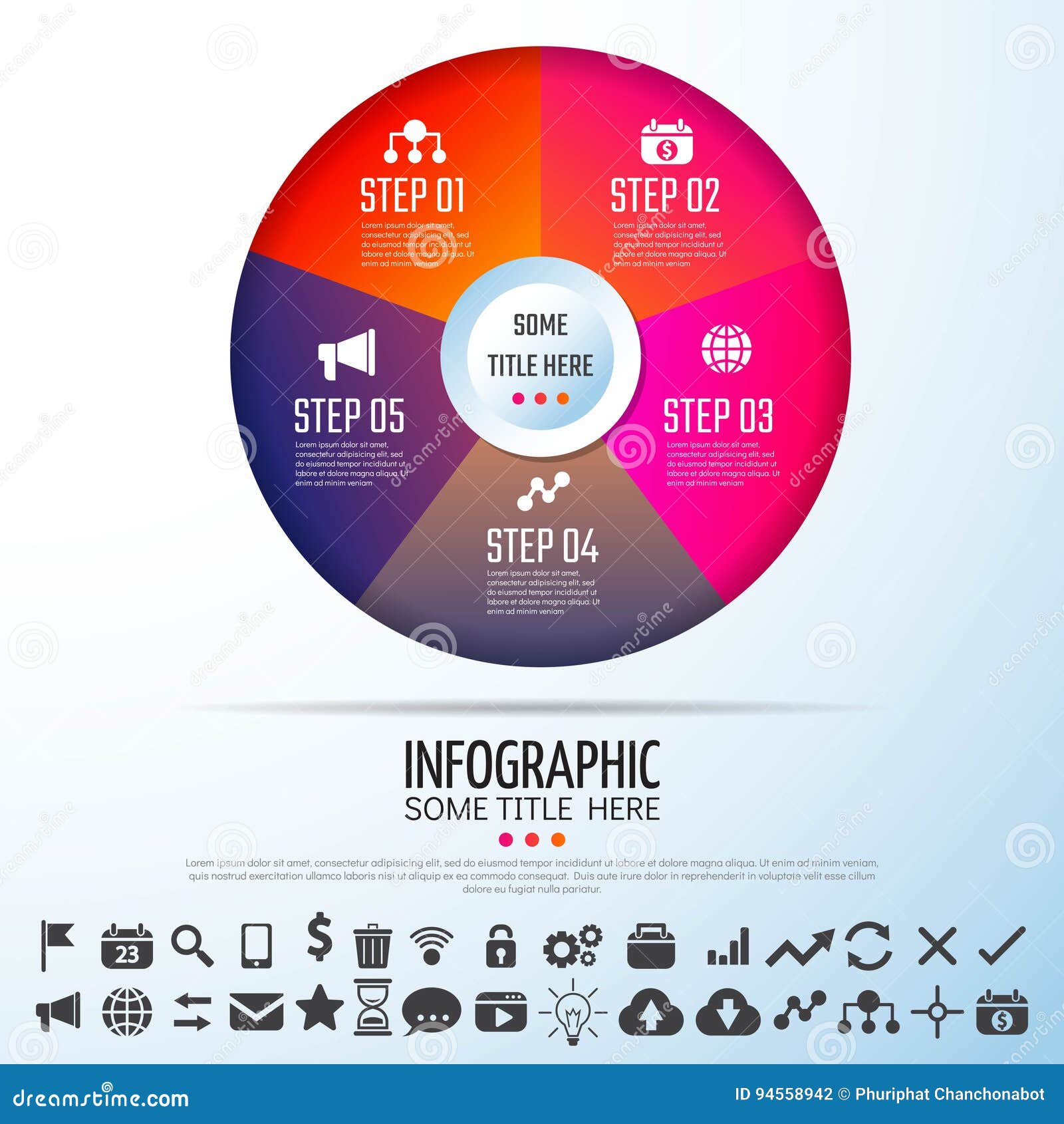 Circle Infographics Design Template Stock Vector - Illustration of ...