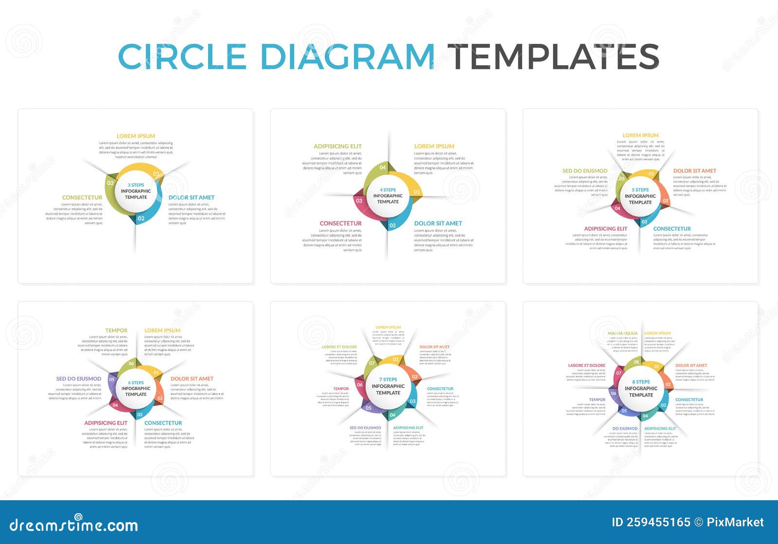 Circle Infographics stock vector. Illustration of flow - 259455165