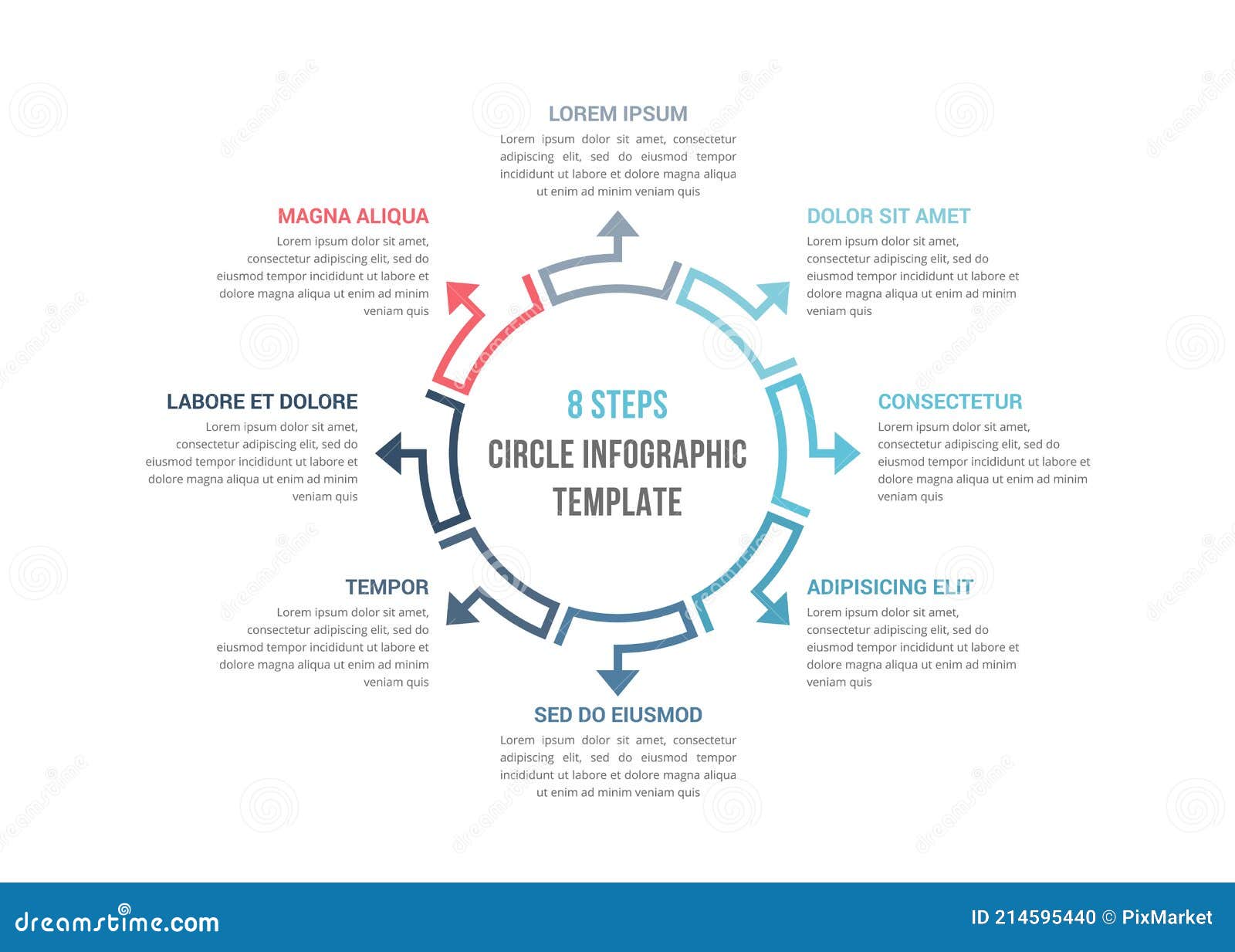 Circle Infographics - Eight Elements Stock Vector - Illustration of ...