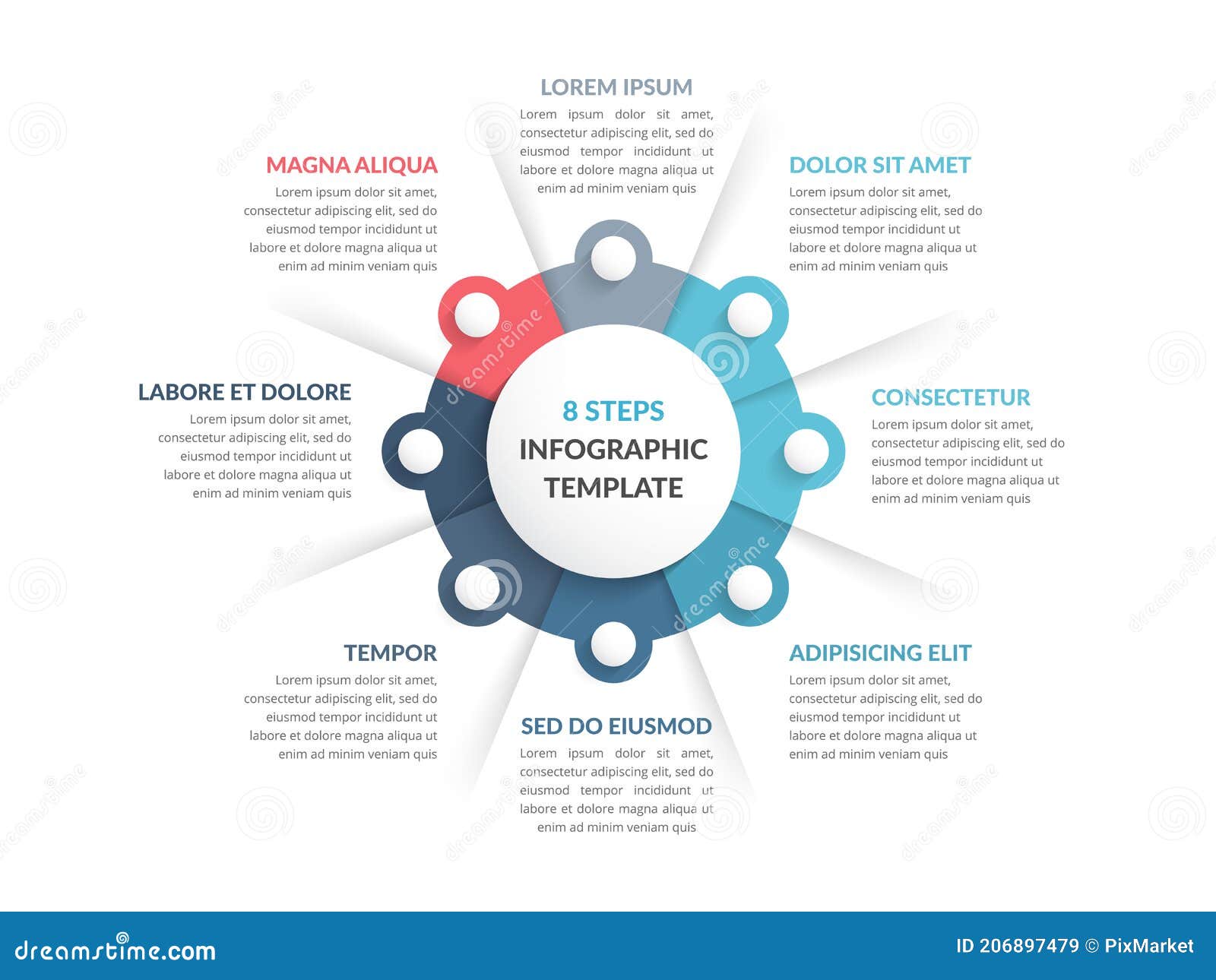 Circle Infographics - Eight Elements Stock Vector - Illustration of ...