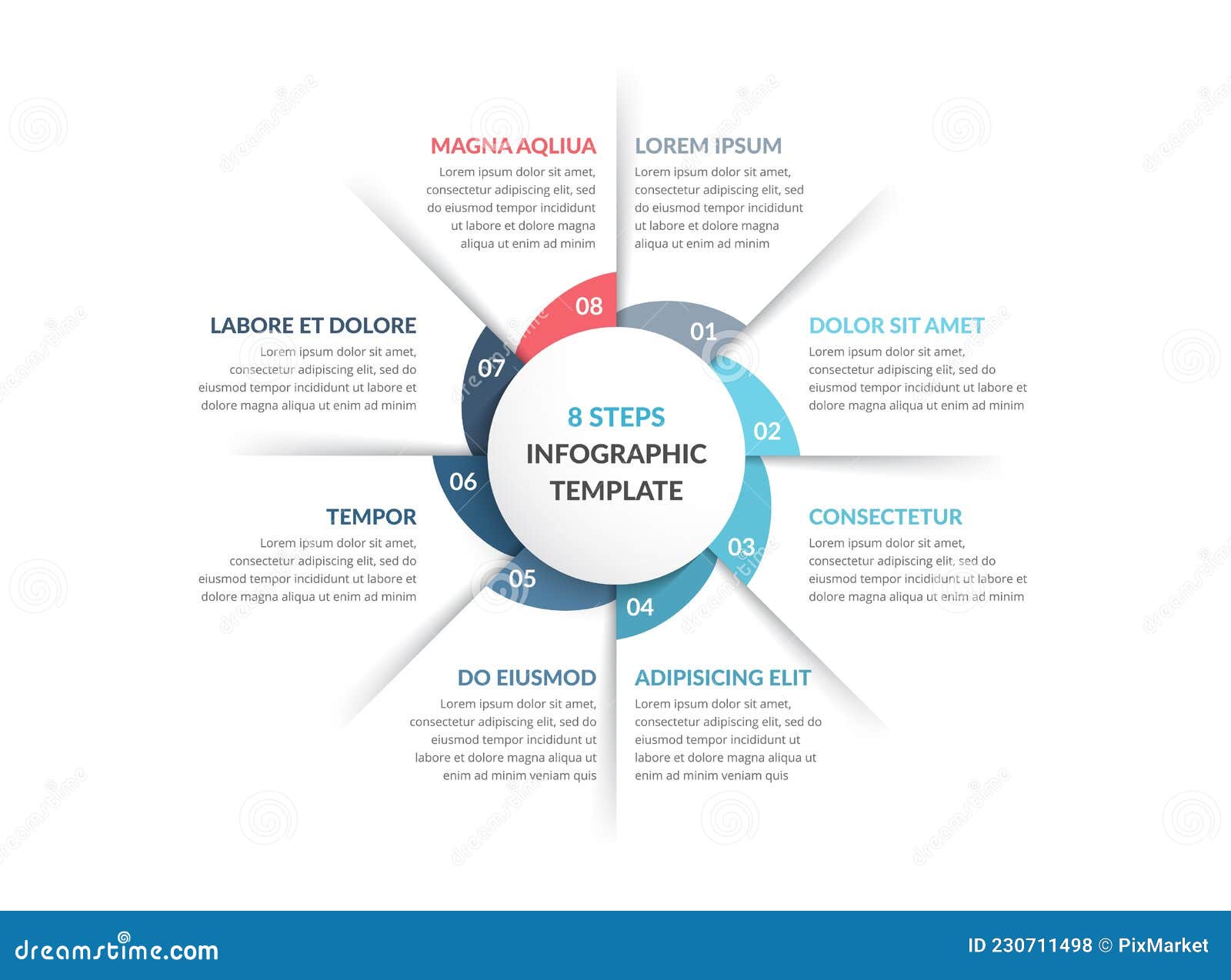 Circle Infographics - Eight Elements Stock Vector - Illustration of ...