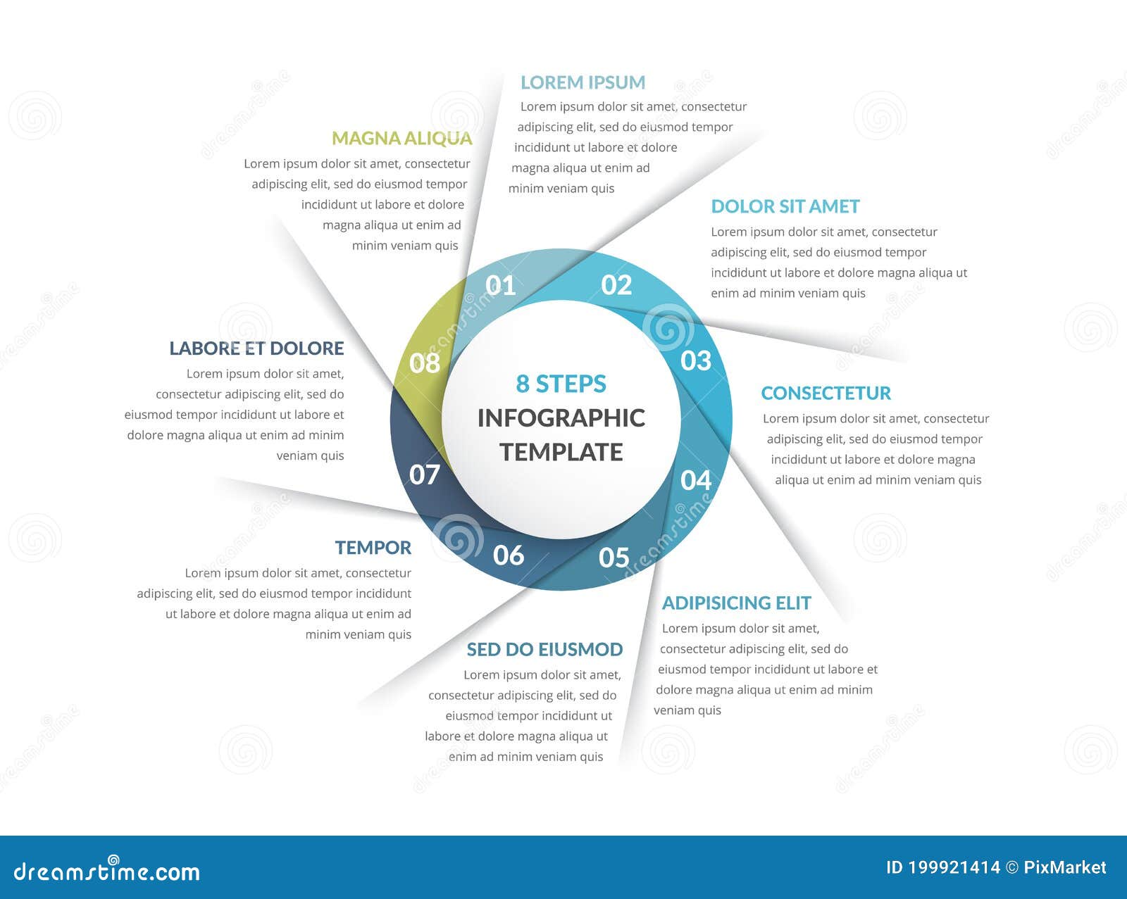 Circle Infographics - Eight Elements Stock Vector - Illustration of ...