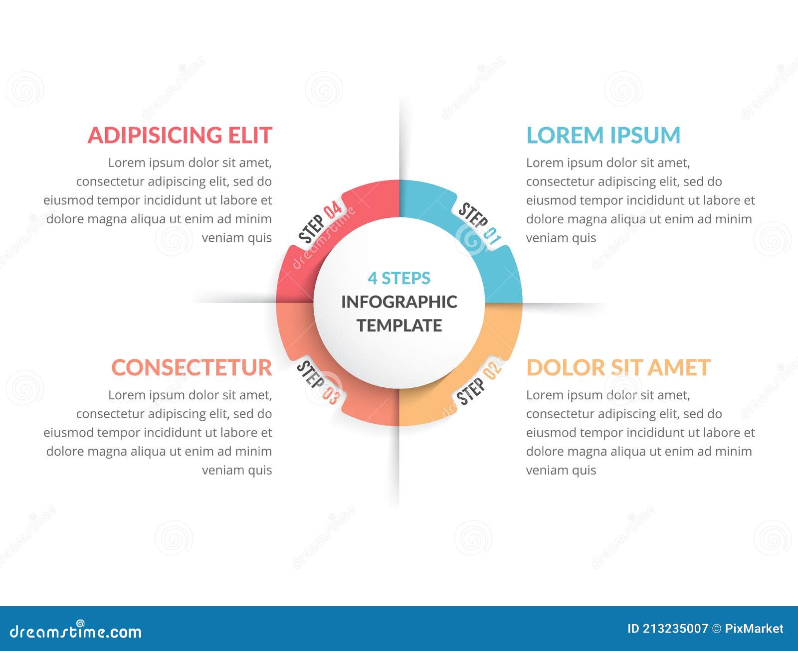 Circle Infographics - Four Elements Stock Vector - Illustration of ...