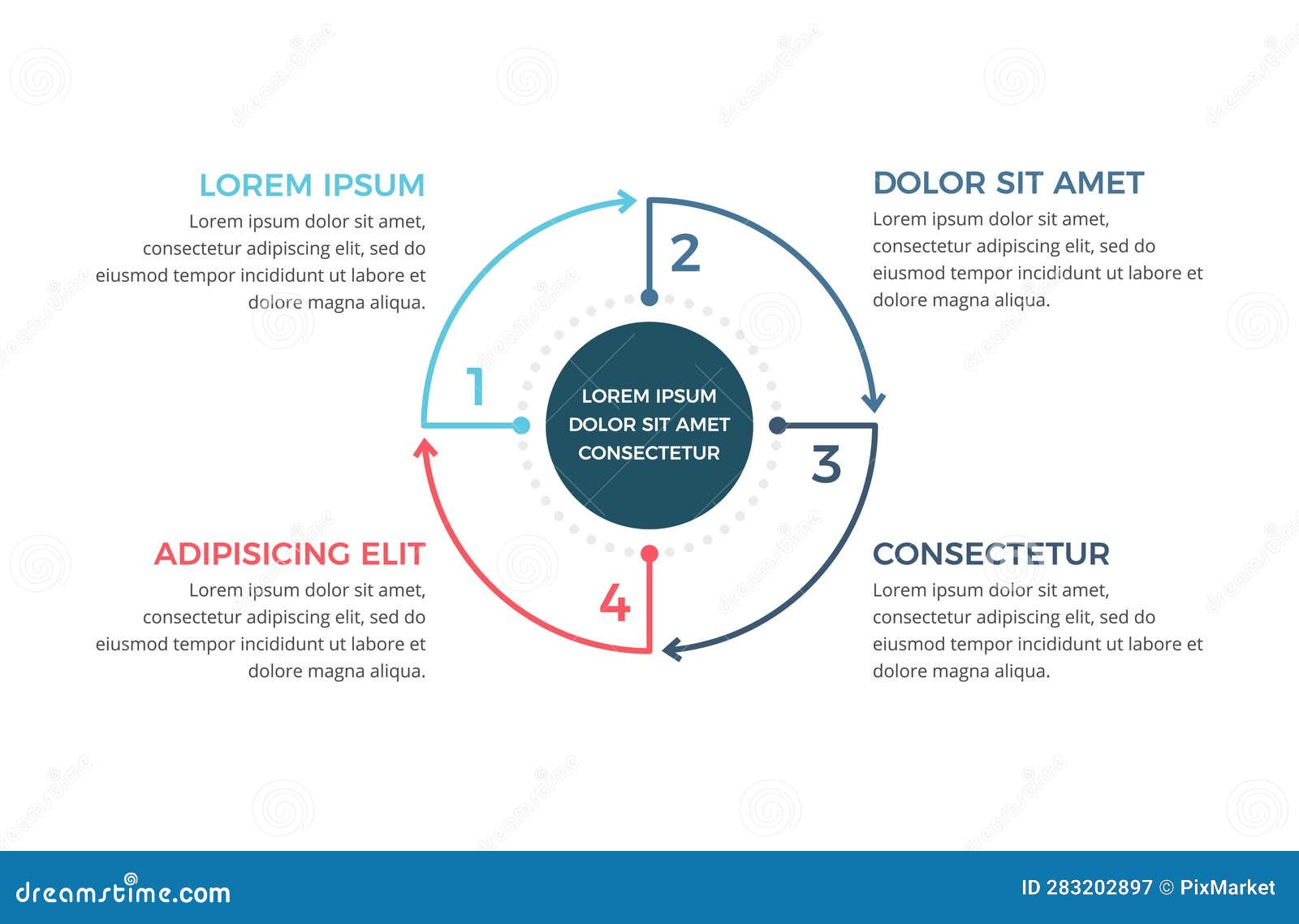 Circle Infographics - Four Elements Stock Vector - Illustration of ...