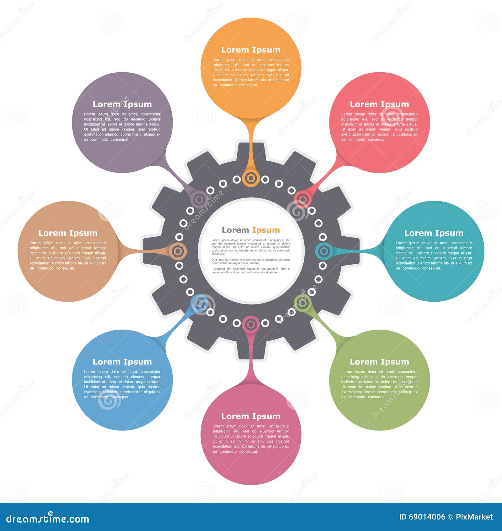 Circle Infographics stock vector. Illustration of gear - 69014006