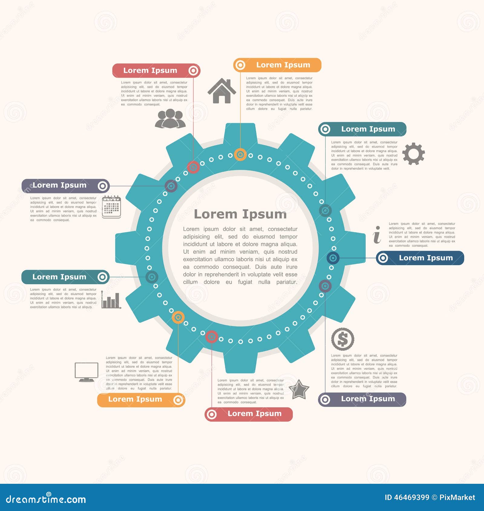 Circle Infographics Of Key Success Factors Cartoon Vector ...