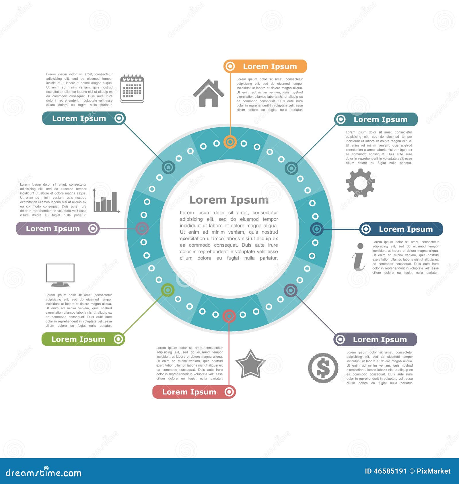 Circle Infographics stock vector. Illustration of layout - 46585191