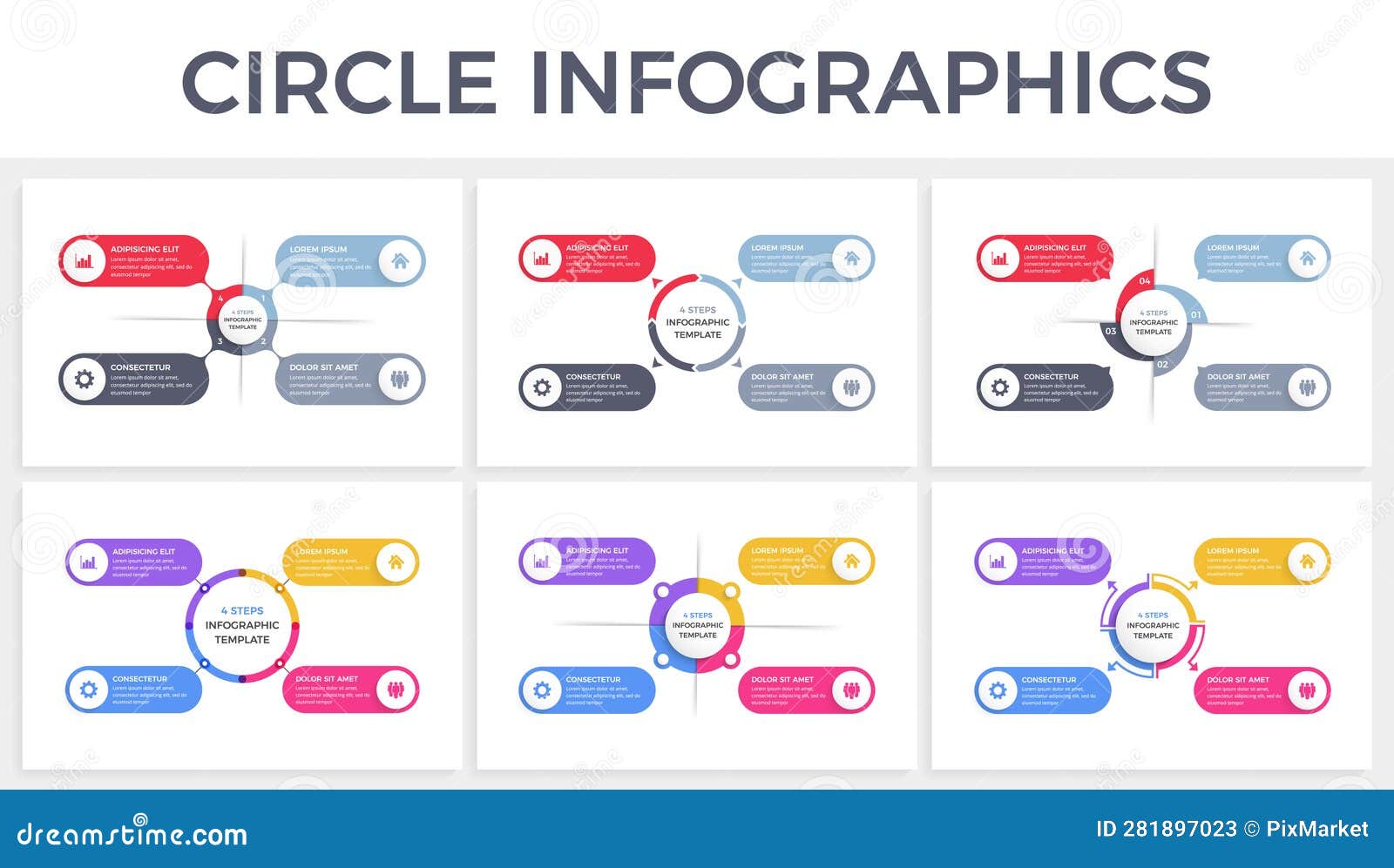 Circle Infographics stock vector. Illustration of process - 281897023