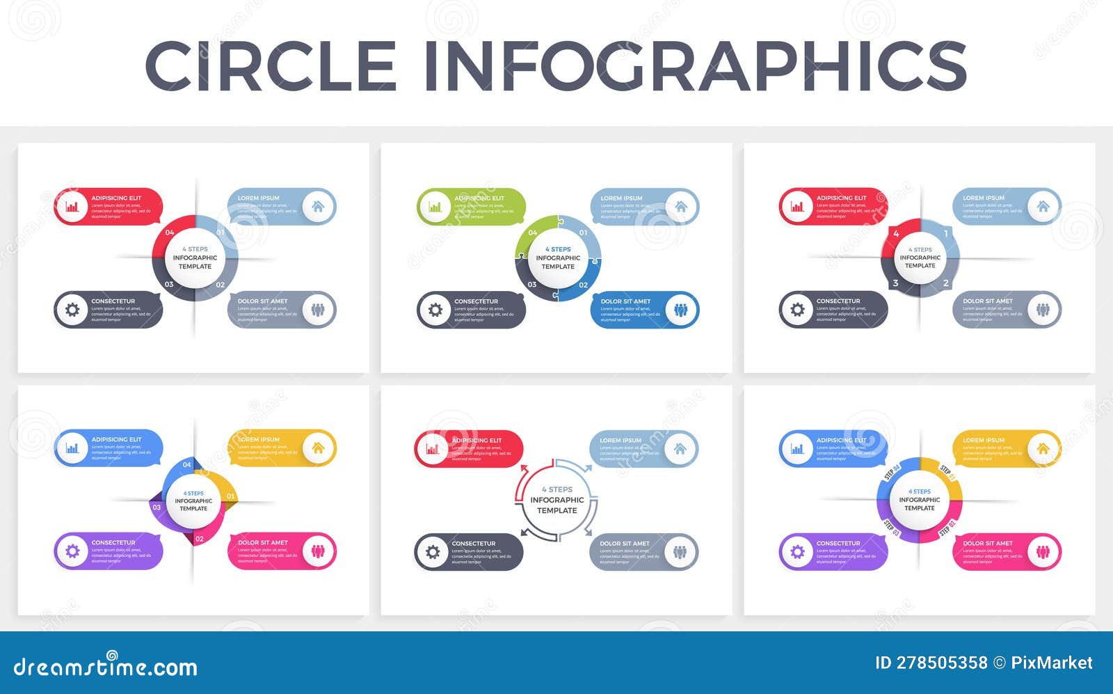 Circle Infographics stock vector. Illustration of graphic - 278505358