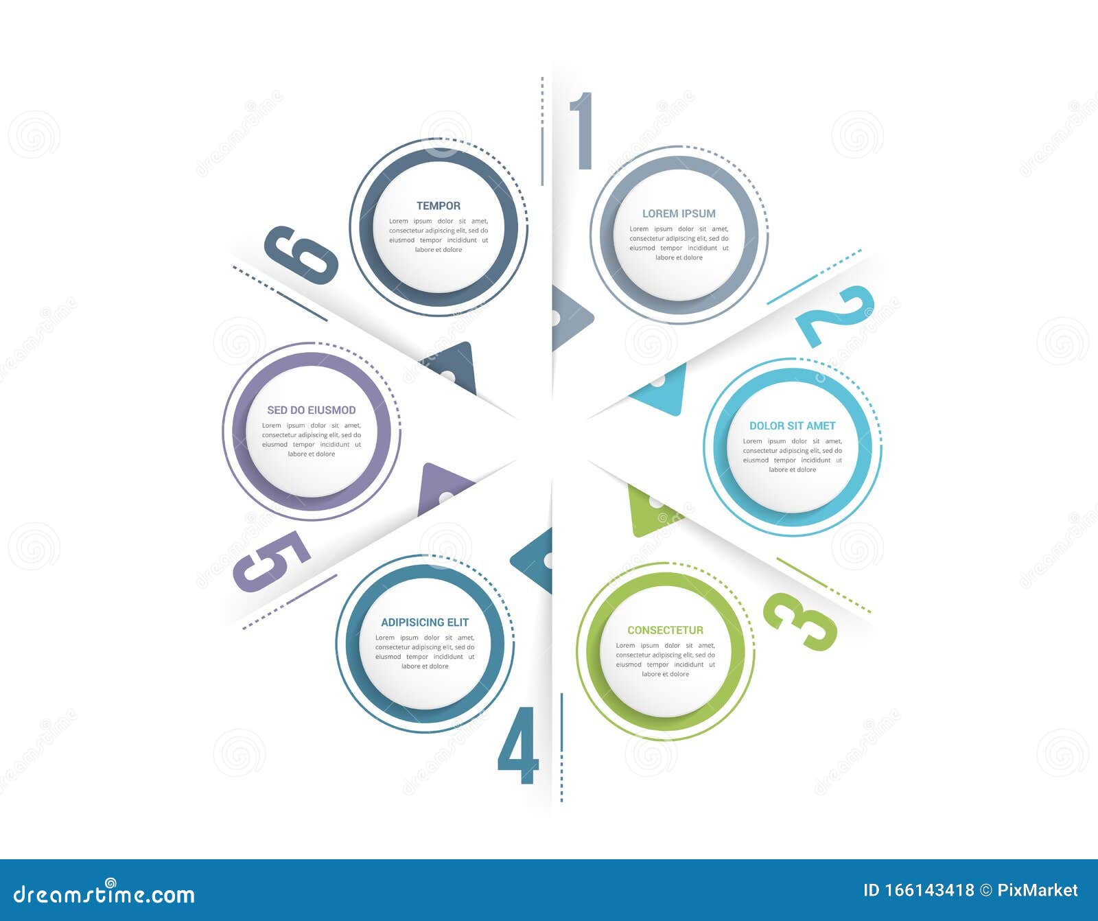 Circle Infographics - Six Elements Stock Vector - Illustration of graph ...