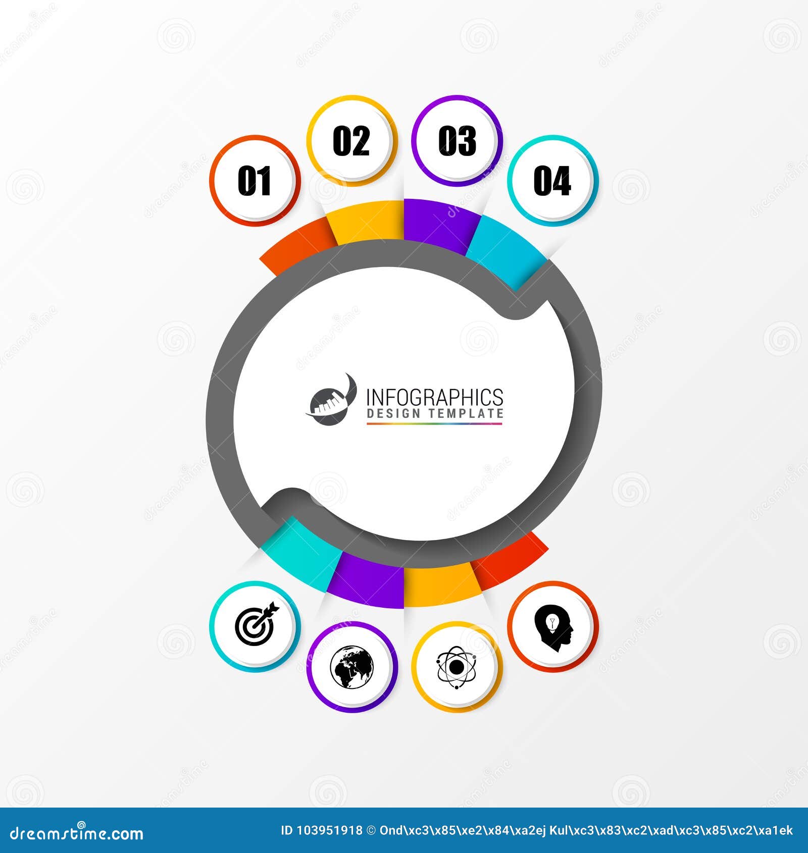 Circle Infographics. Template for Diagram. Vector Illustration Stock ...