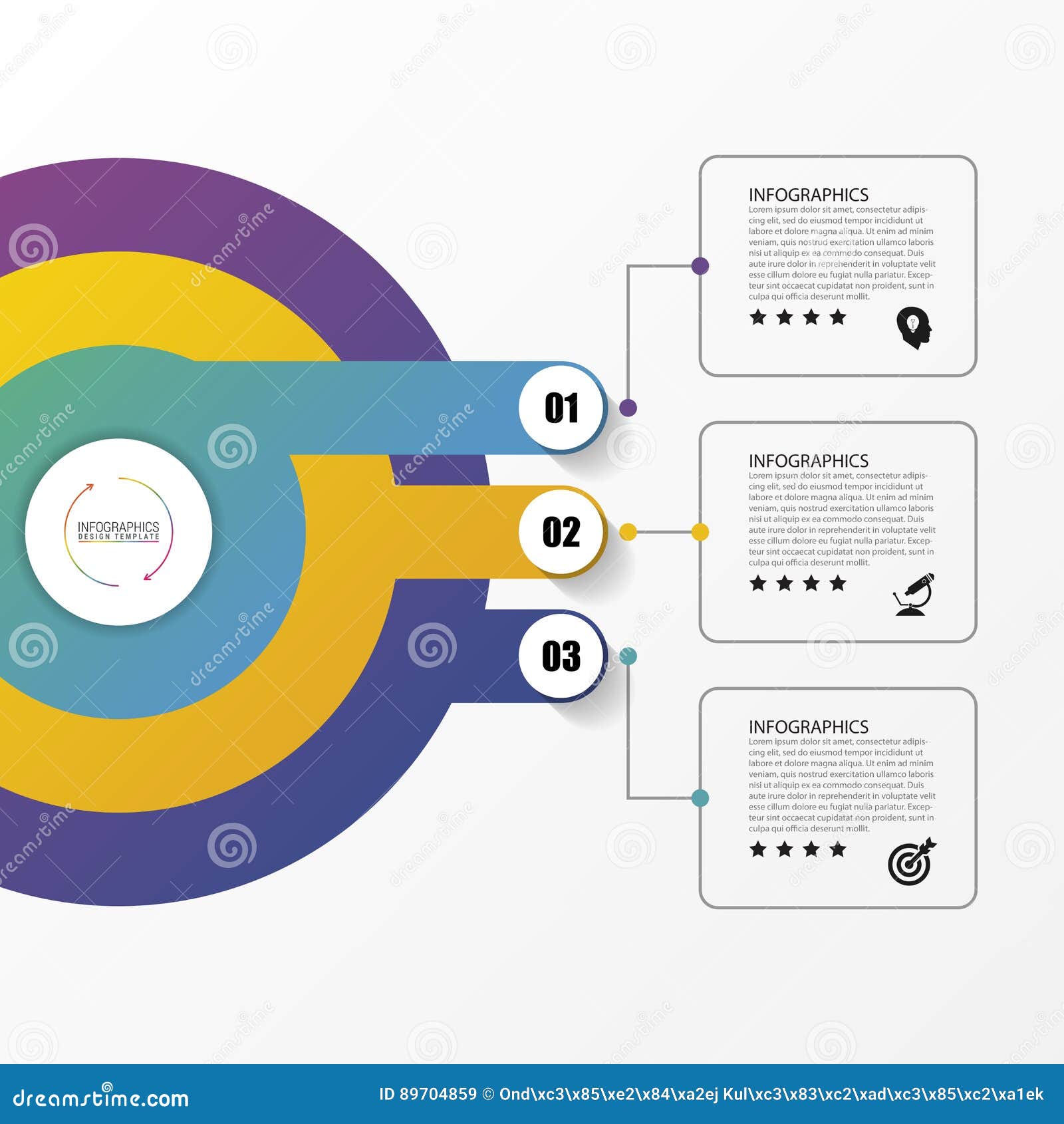 Circle Infographics. Template for Diagram. Vector Illustration Stock ...
