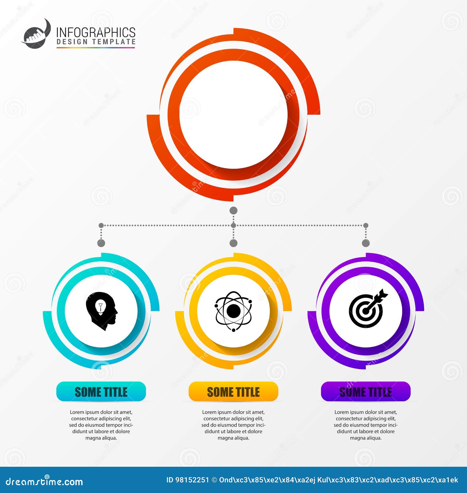 Circle Infographics. Template for Diagram. Vector Illustration Stock ...