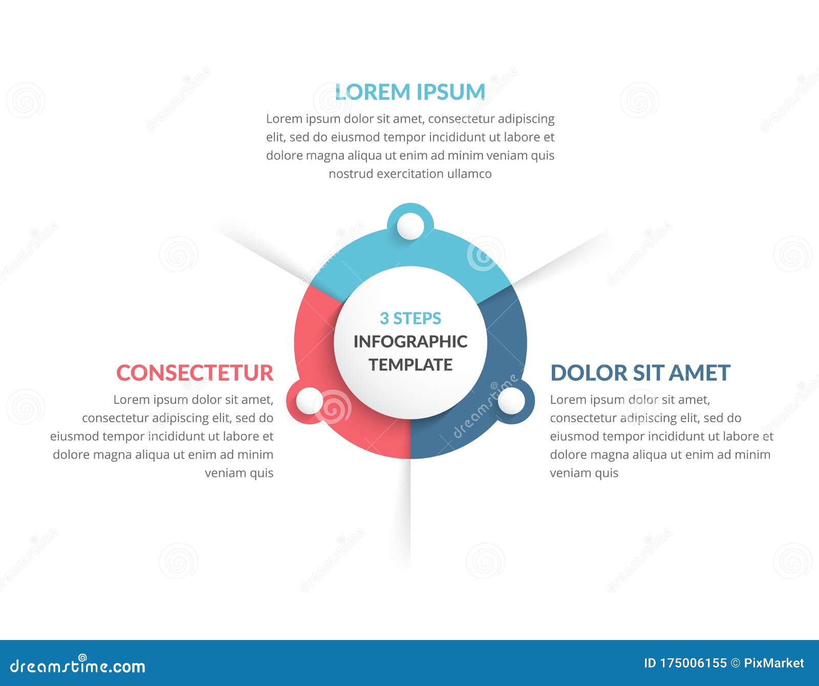 Circle Infographics - Three Elements Stock Vector - Illustration of ...