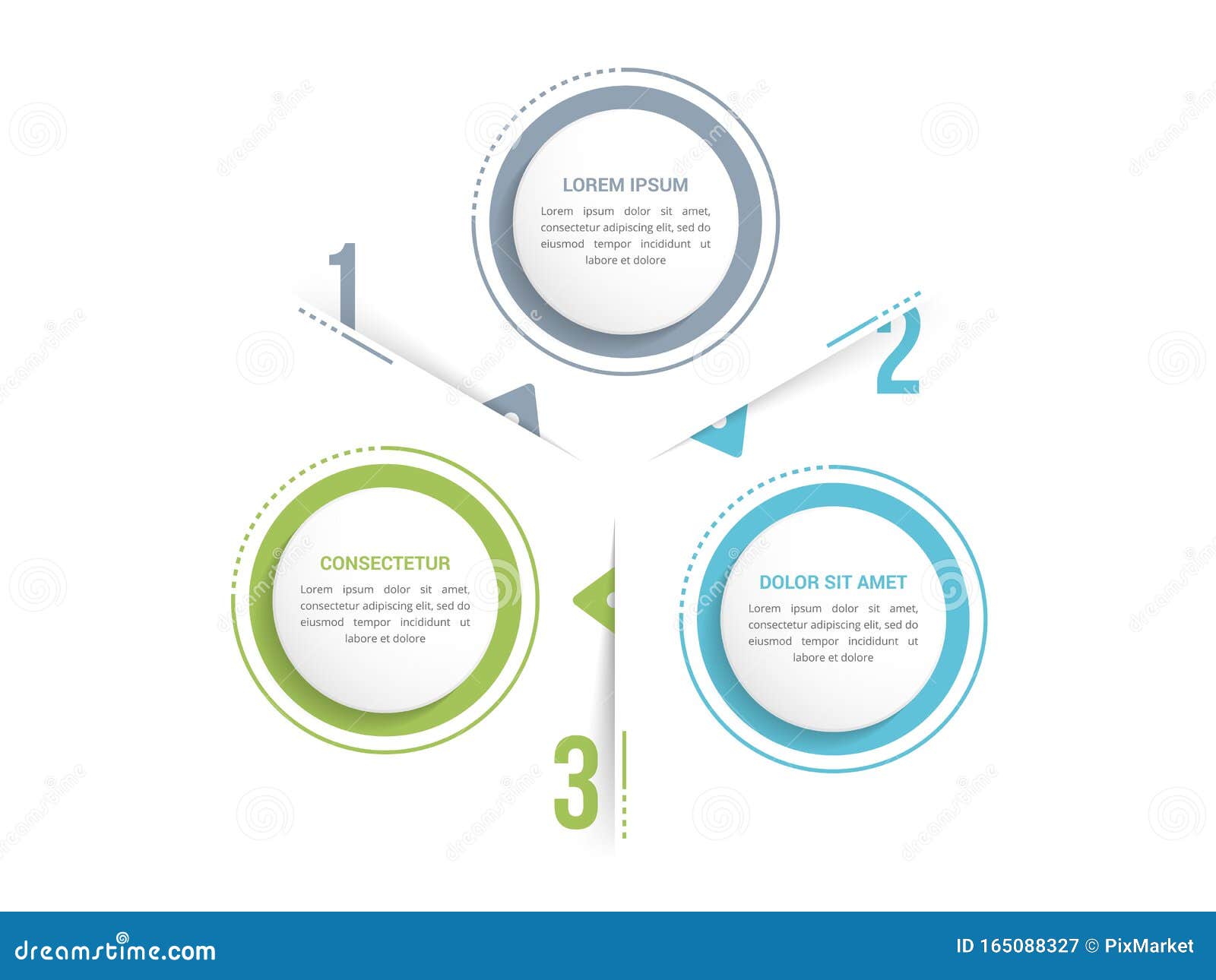 Circle Infographics - Three Elements Stock Vector - Illustration of ...