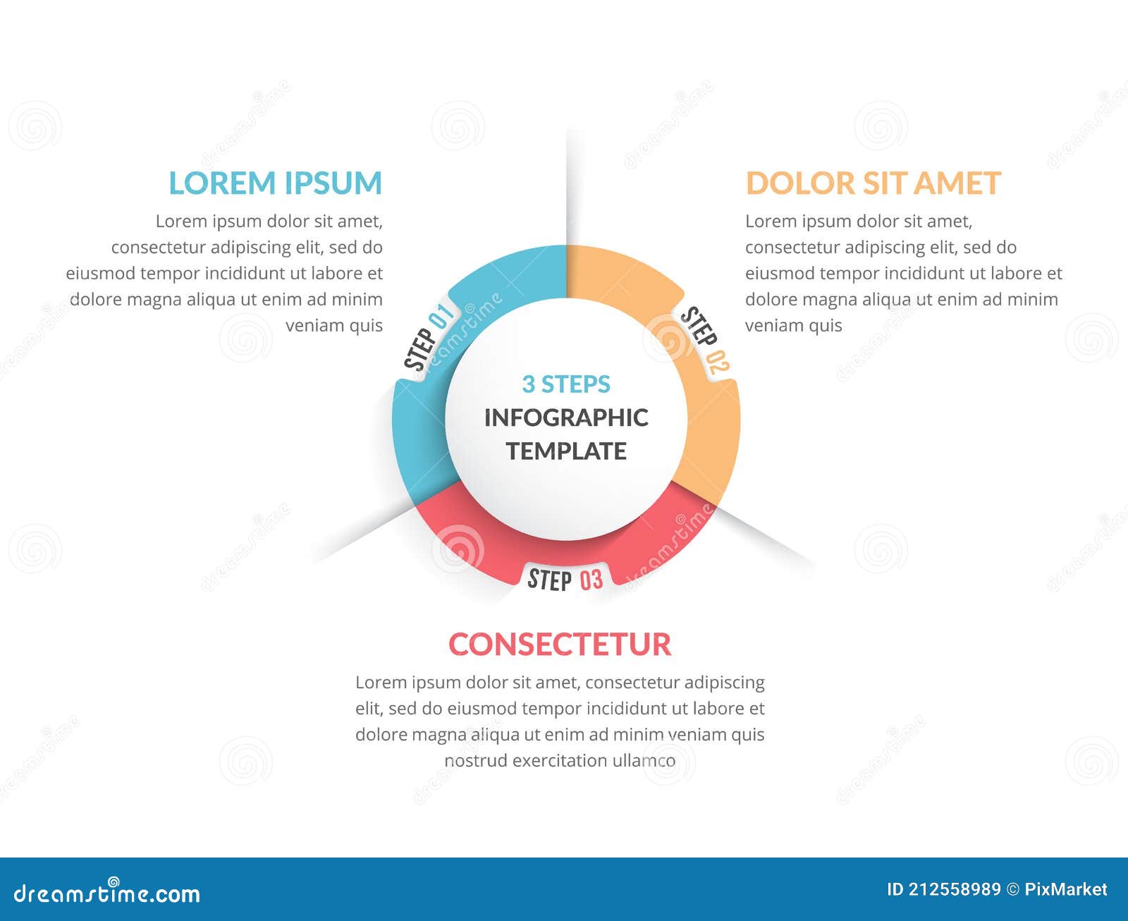 Circle Infographics - Three Elements Stock Vector - Illustration of ...