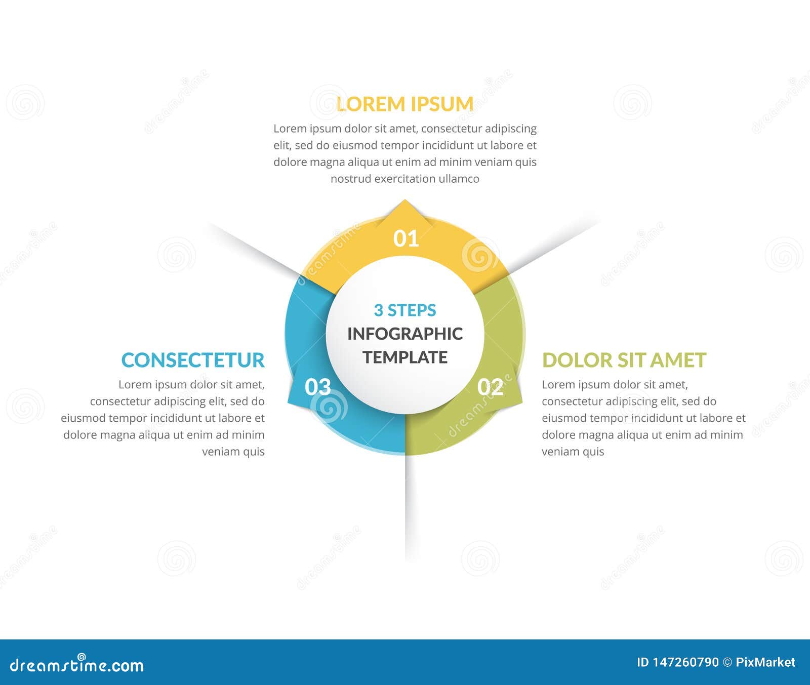 Circle Infographics - Three Elements Stock Vector - Illustration of ...