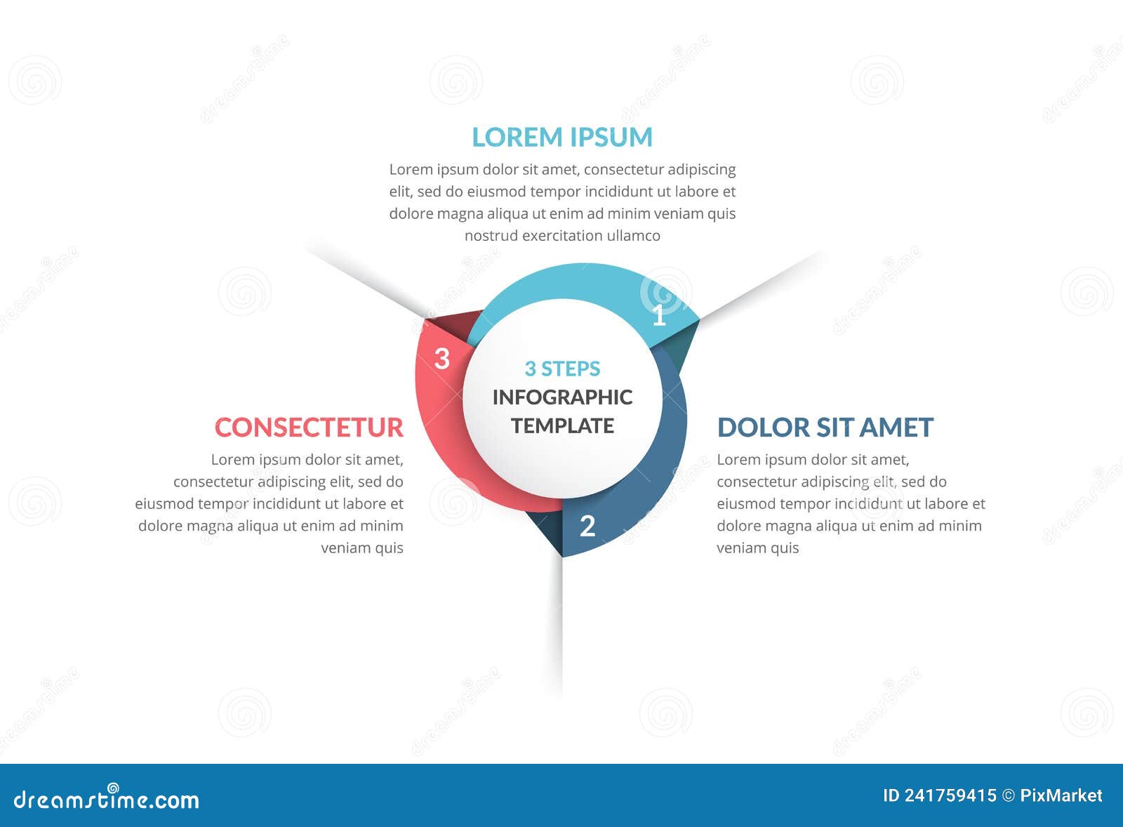 Circle Infographics - Three Elements Stock Vector - Illustration of ...