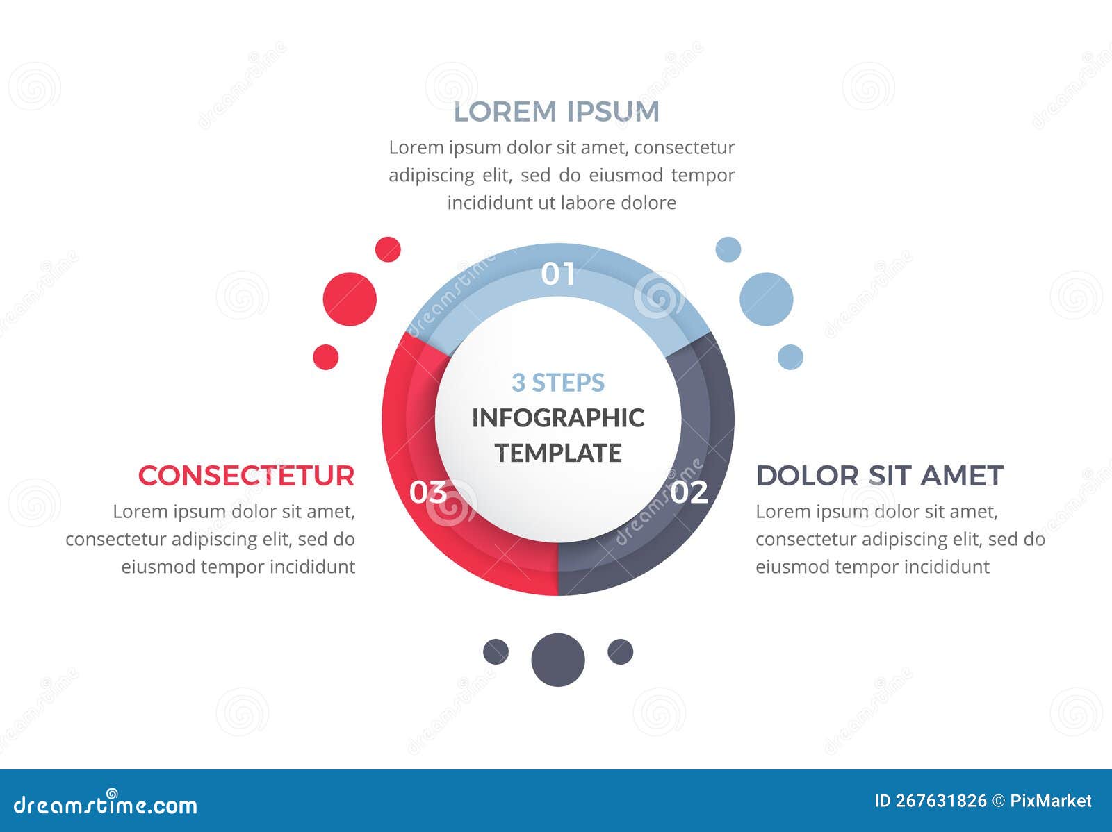 Circle Infographics - Three Elements Stock Vector - Illustration of ...