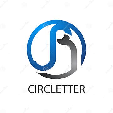 Circle Initial Letter JR Logo Concept Design. Symbol Graphic Template ...