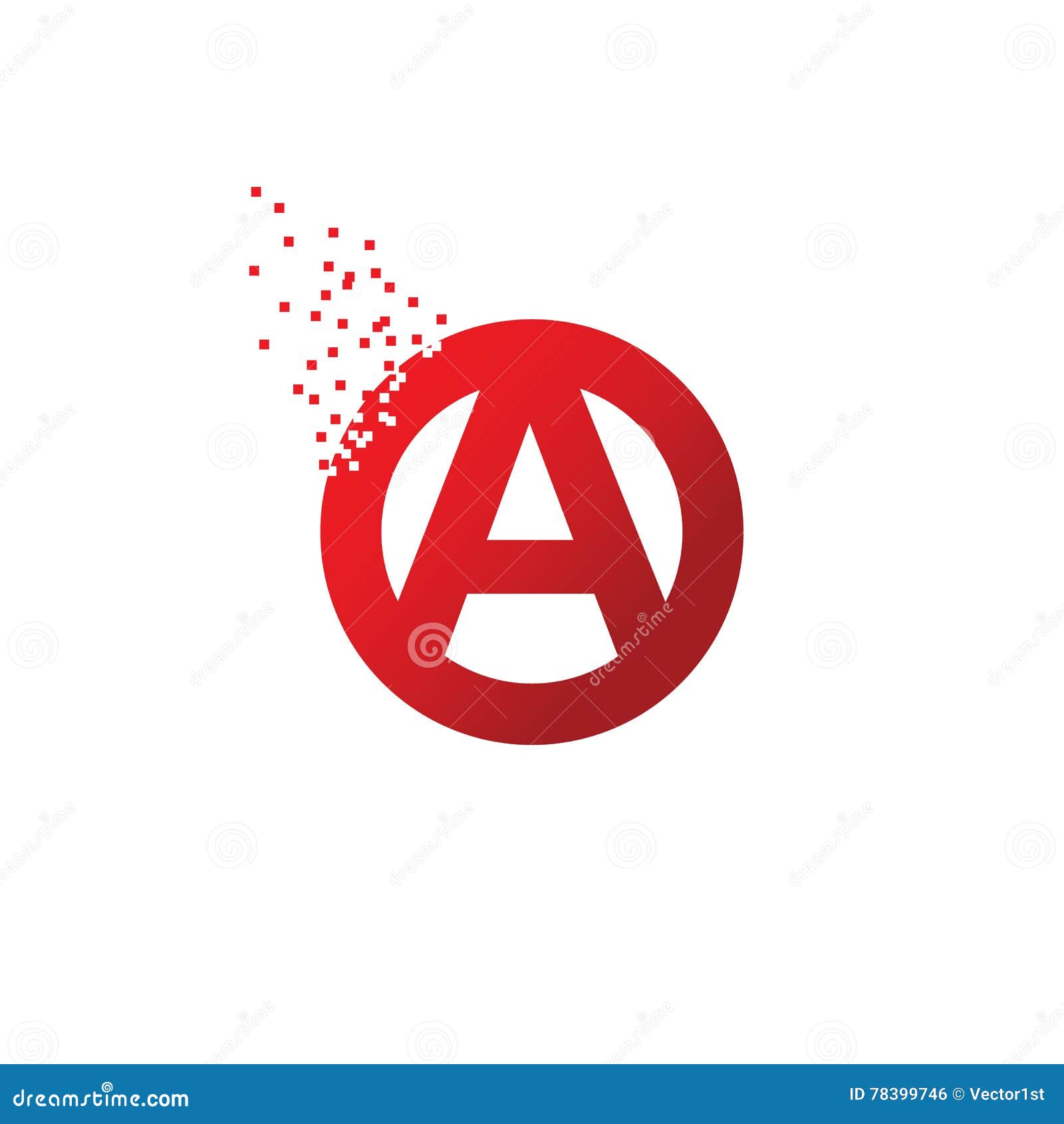 Circle Initial Letter Uppercase Logo Design Template Stock Illustration ...