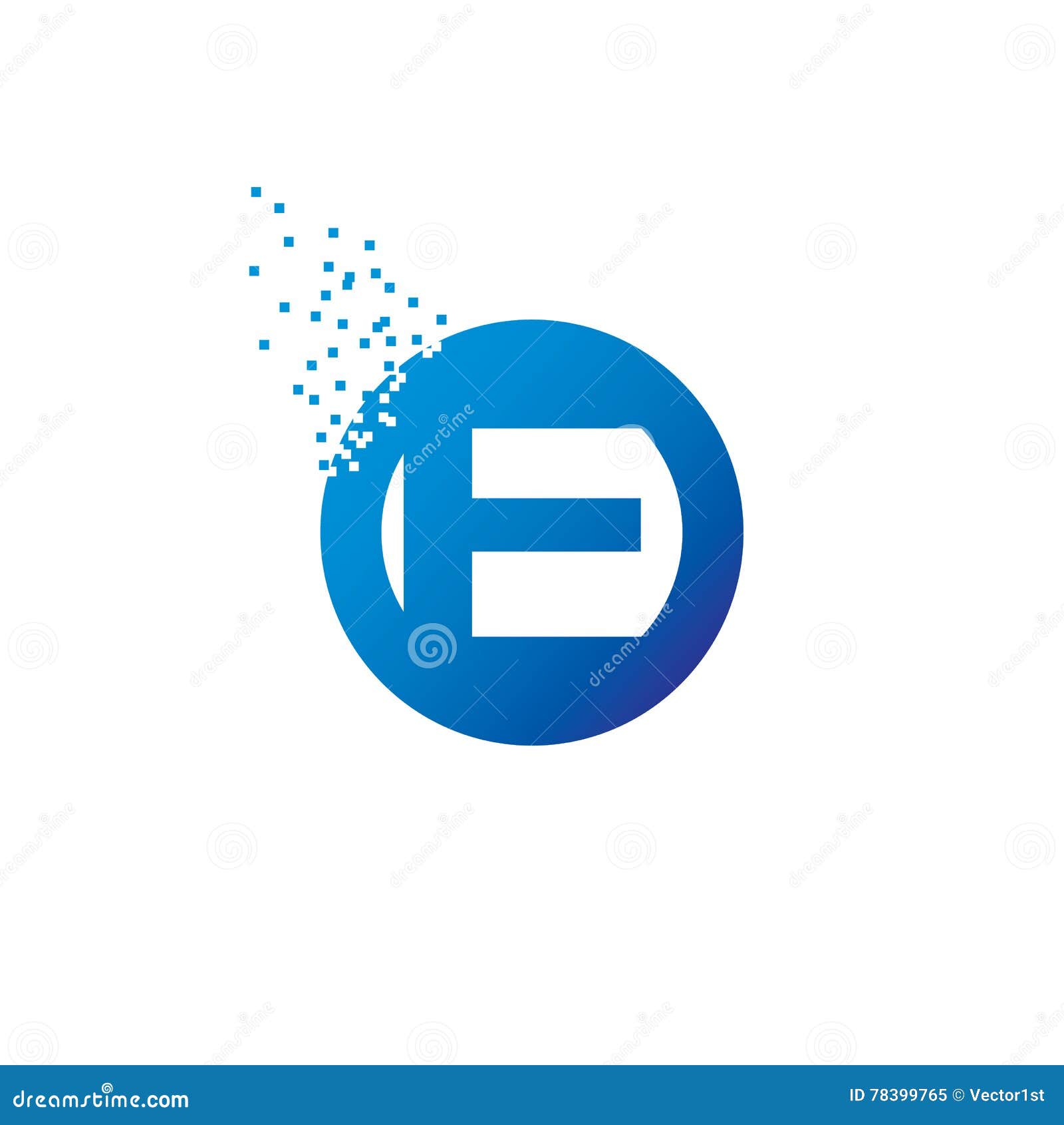 Circle Initial Letter Uppercase Logo Design Template Stock Illustration ...