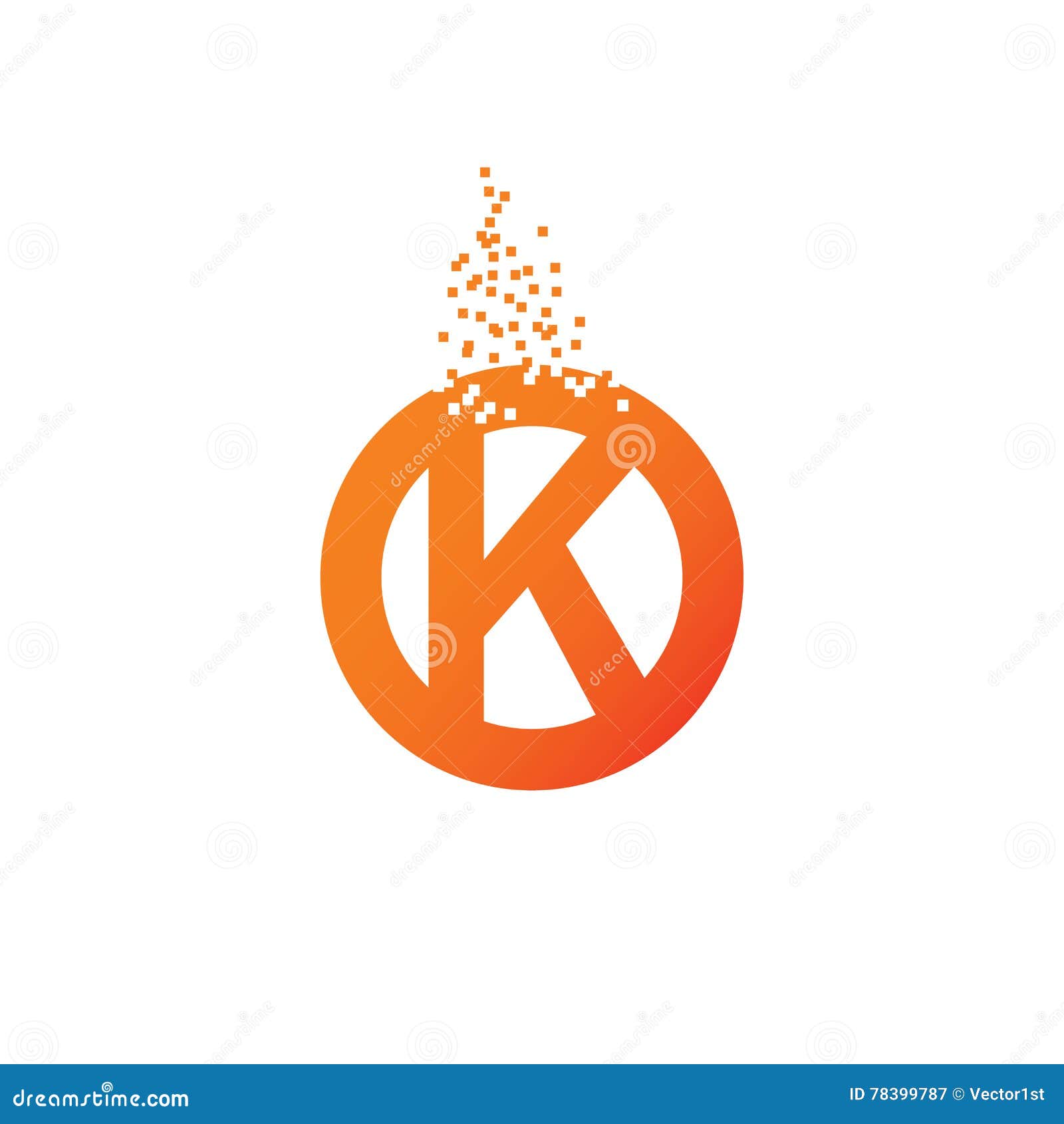 Circle Initial Letter Uppercase Logo Design Template Stock Illustration ...