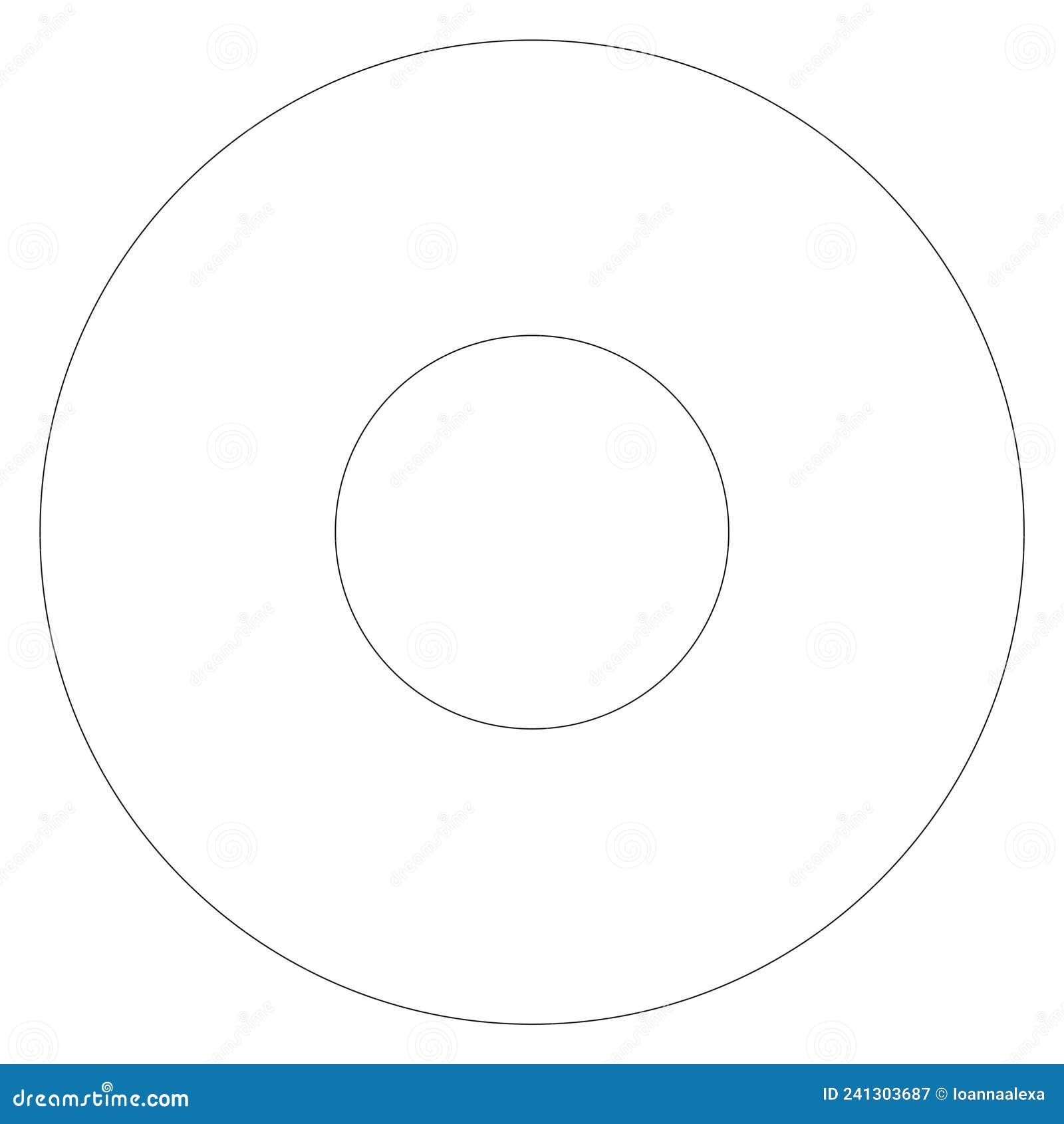 Circle Inside Another Circle Stock Vector - Illustration of line, icon ...