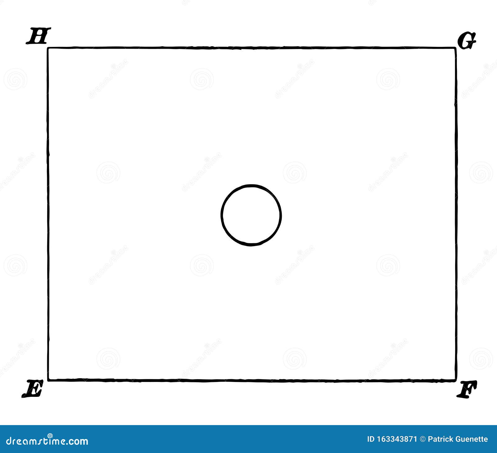 Circle Inside Rectangle Vintage Illustration Stock Vector ...