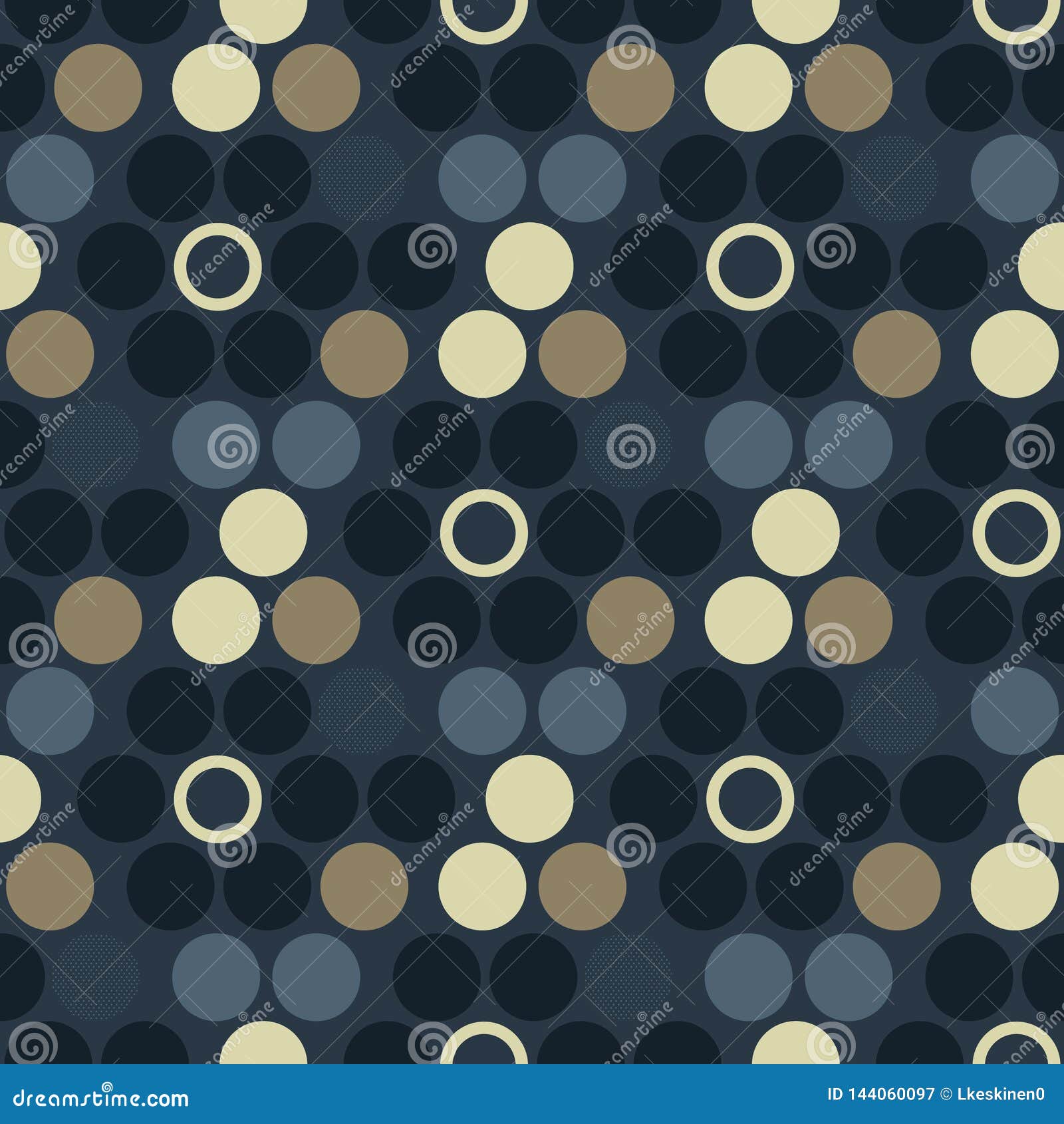 Circle Irregular Geometric Seamless Pattern Stock Vector - Illustration ...