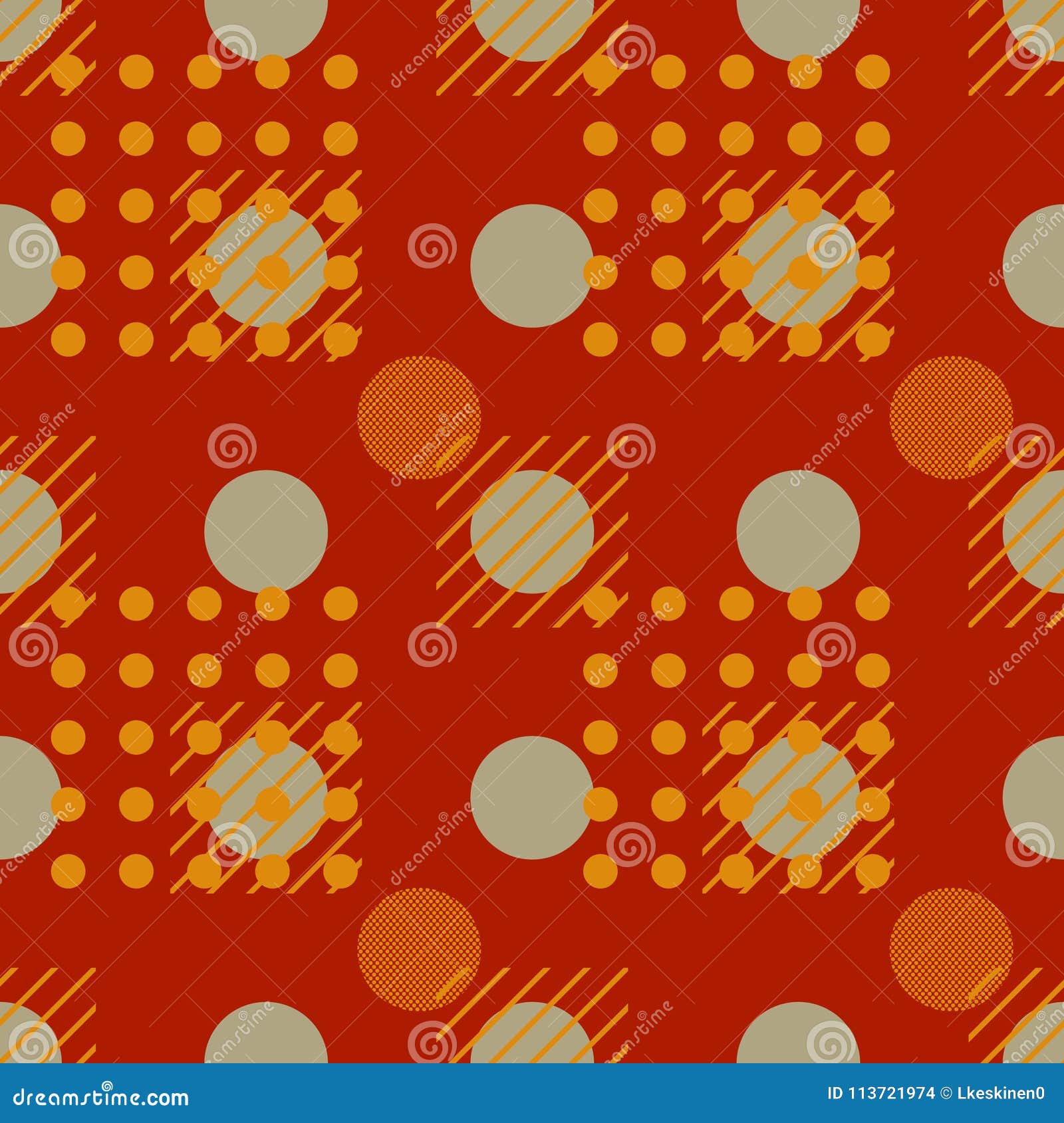 Circle Irregular Grid Seamless Pattern Stock Vector - Illustration of ...