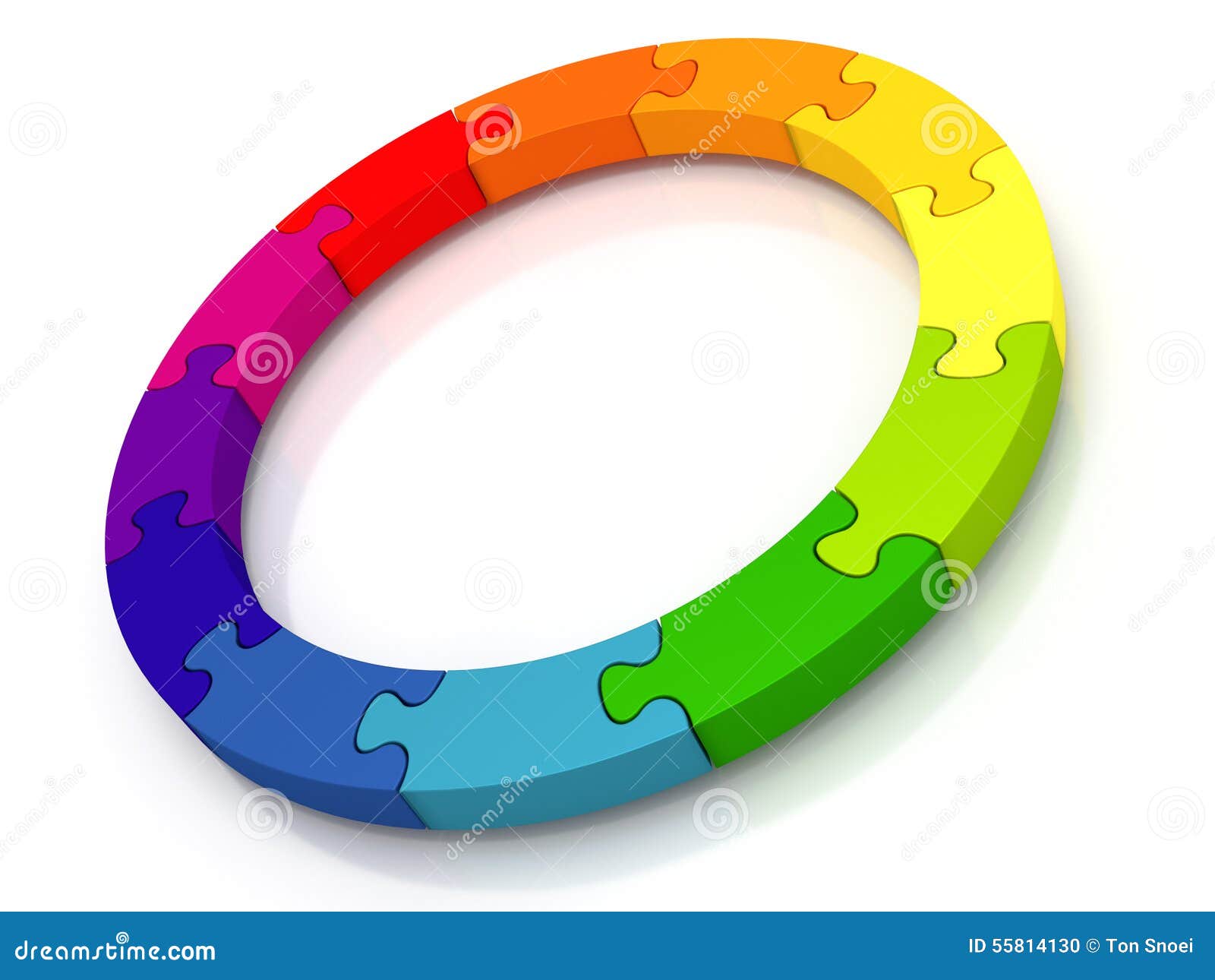 Circle of jigsaw pieces stock illustration. Illustration of circle ...