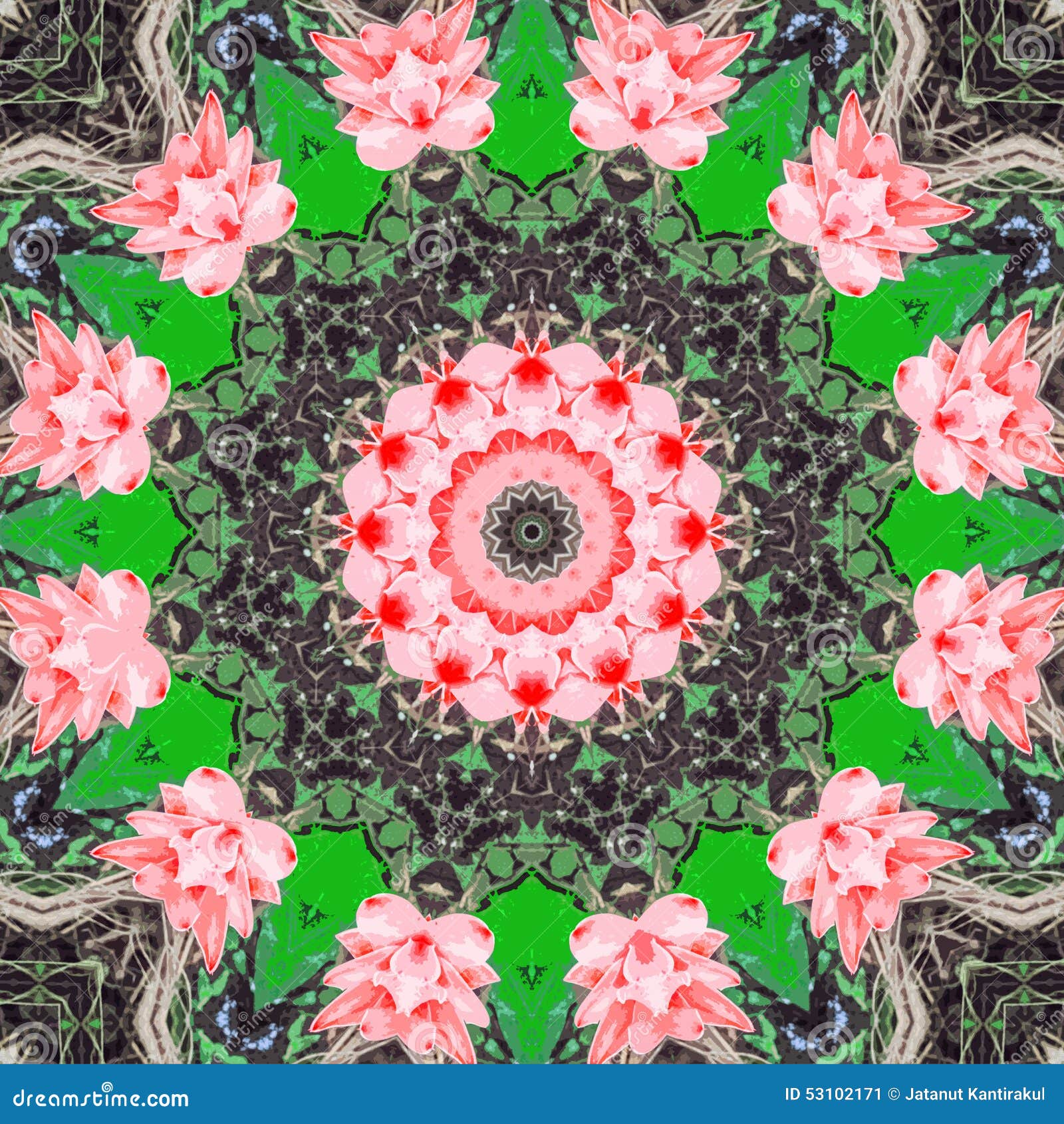 Circle Kaleidoscopic Synthetic Art Background, Complex Geometry Stock ...