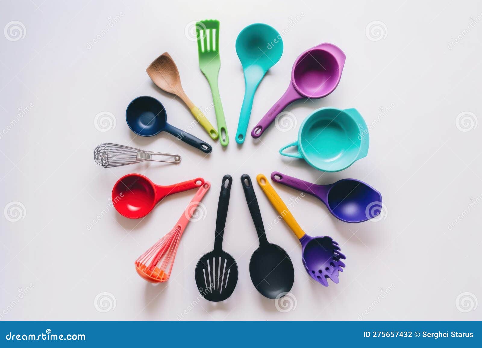 A Circle of Kitchen Utensils Arranged in a Circle. AI Generative Image ...