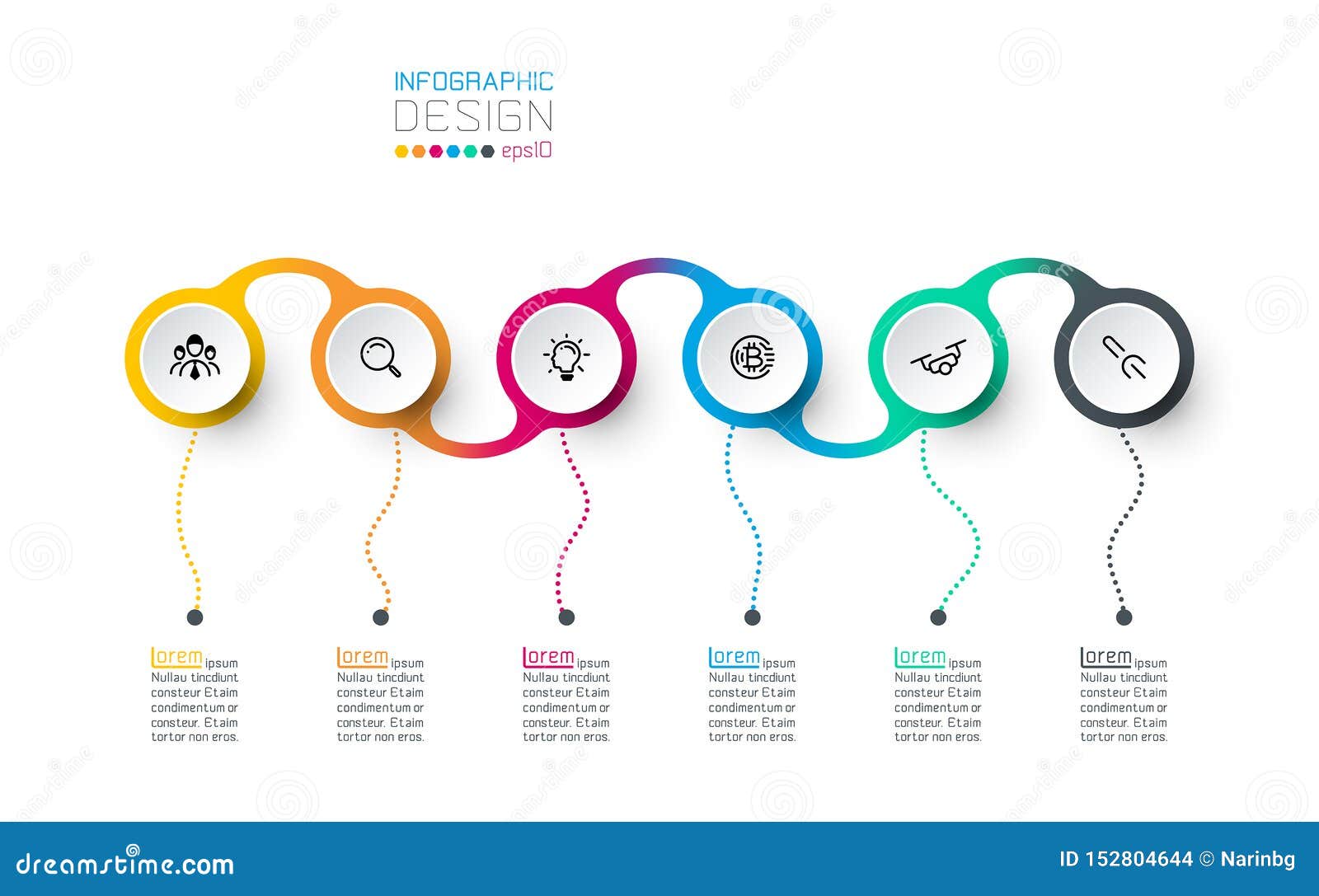 Circle Label Infographic Vector Art Stock Vector - Illustration of ...
