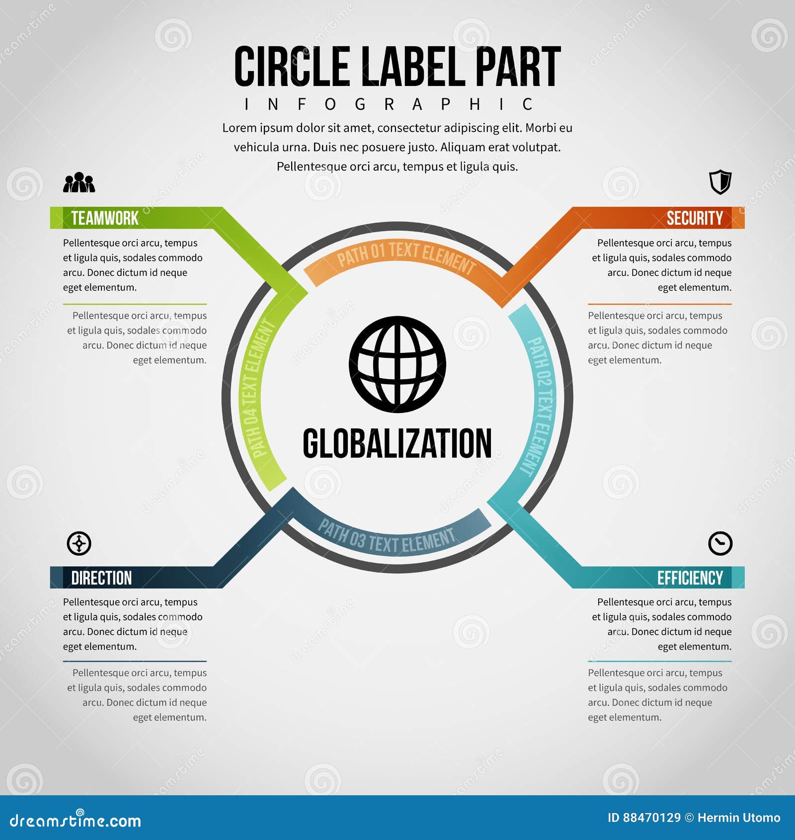 Circle Label Part Infographic Stock Vector - Illustration of circle ...