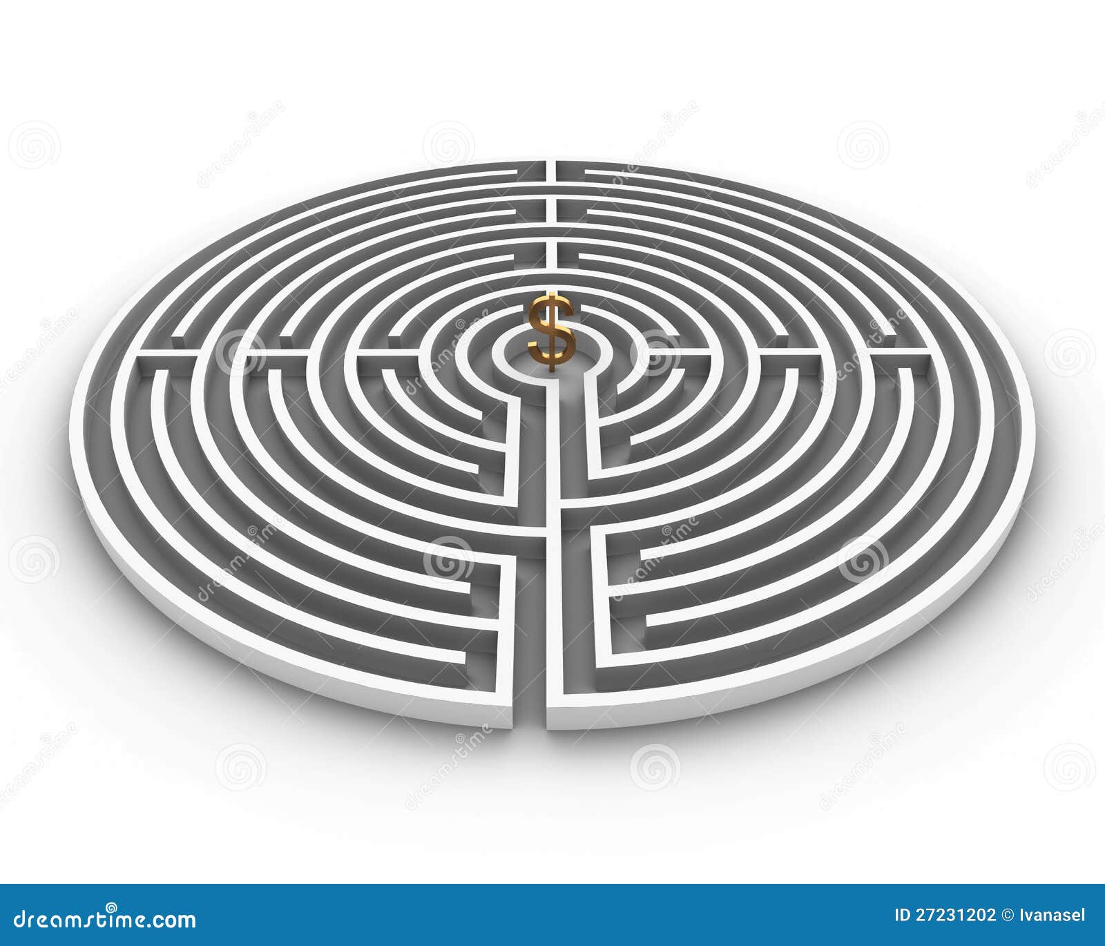 Circle Labyrinth Maze Game Vector Illustration | CartoonDealer.com ...