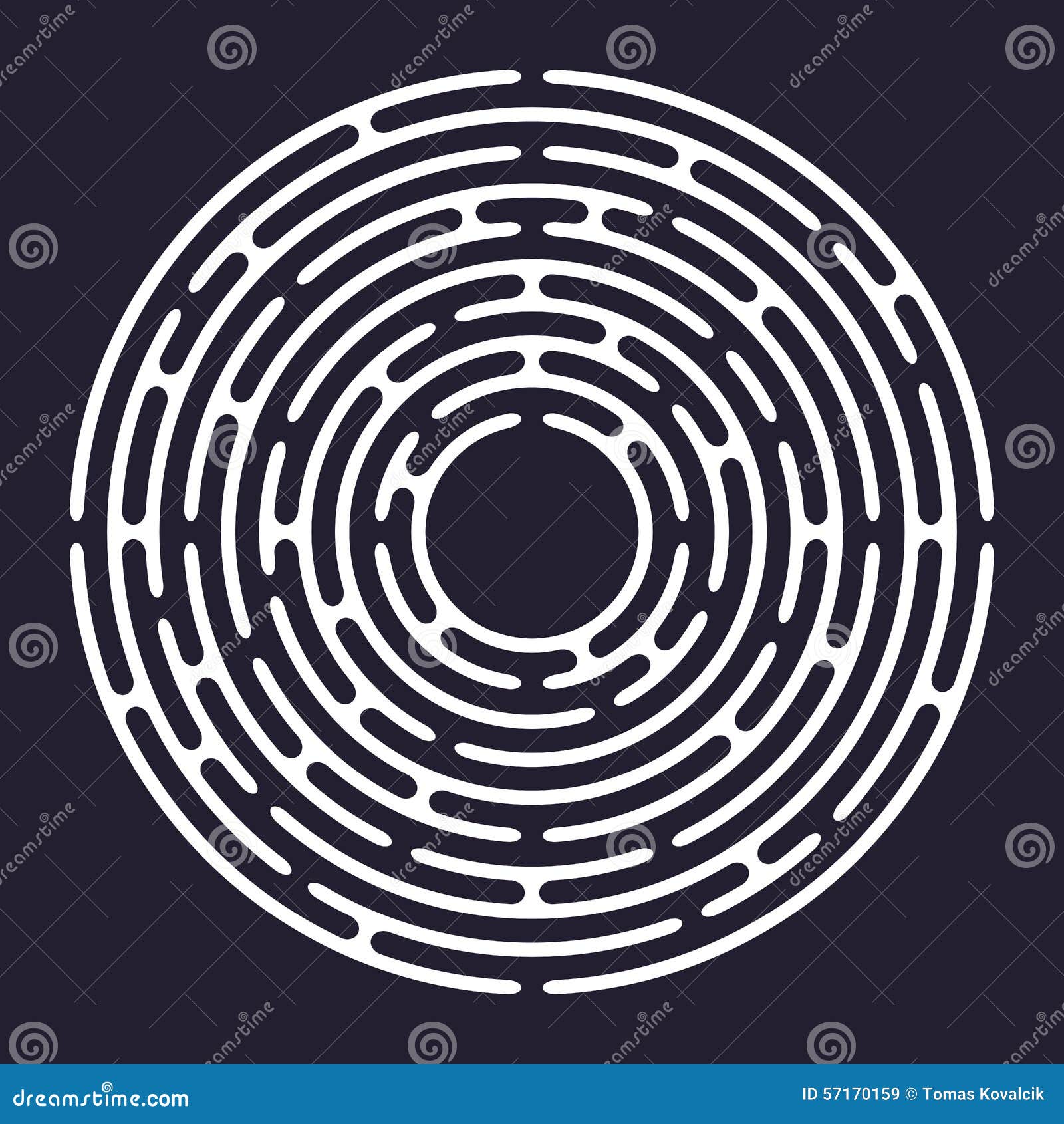 Circle labyrinth stock vector. Illustration of labyrinth - 57170159