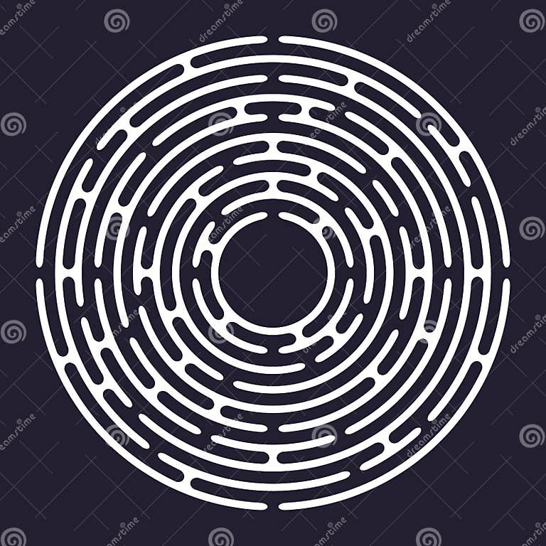 Circle labyrinth stock vector. Illustration of labyrinth - 57170159