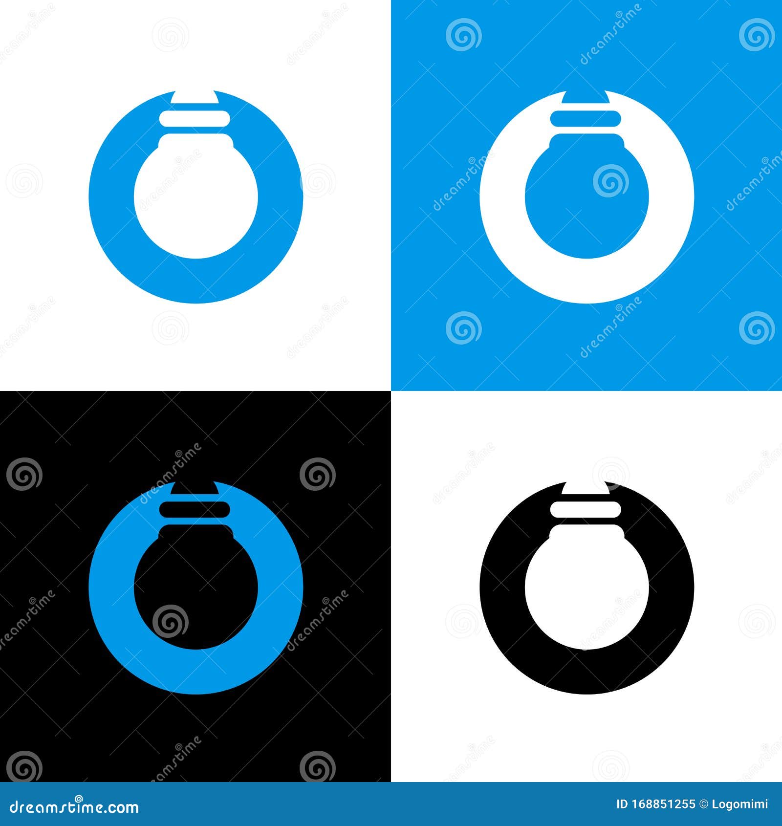 Circle Lamp Logo Icon Design Template Elements, Creative Lamp Symbol ...